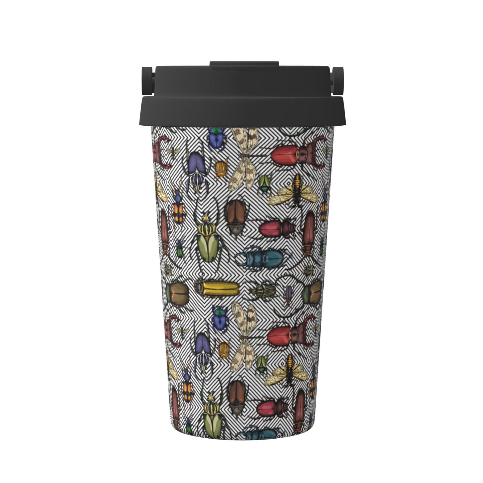 Susaid Bright Insects Print Coffee Travel Mug, Insulated Coffee Mug ...