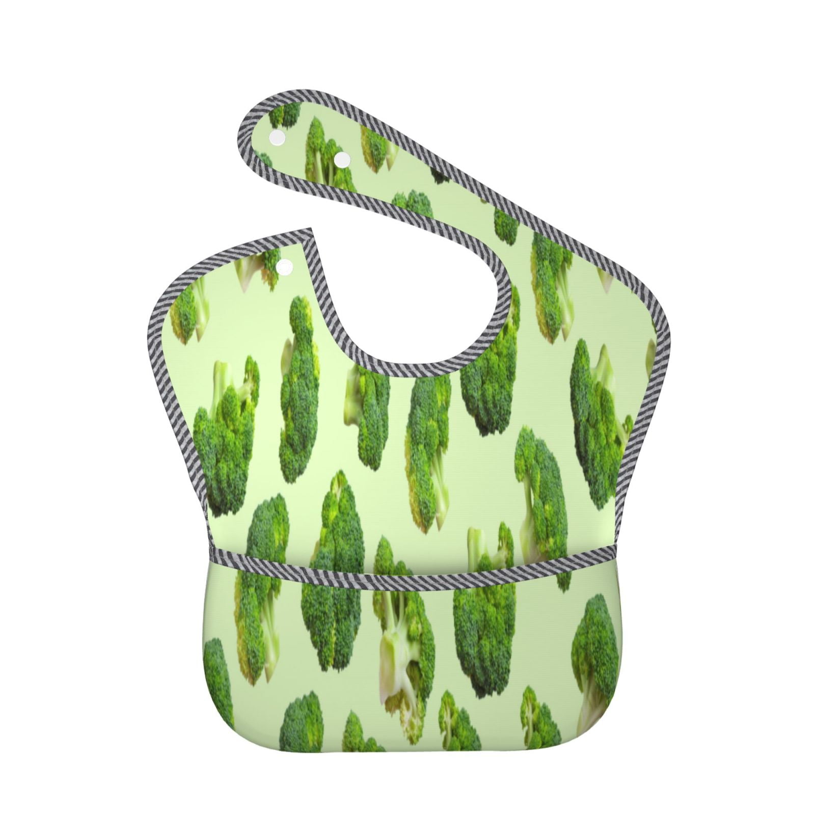Susaid Broccoli 3 Print Bibs for Babies Toddlers Adjustable Waterproof ...