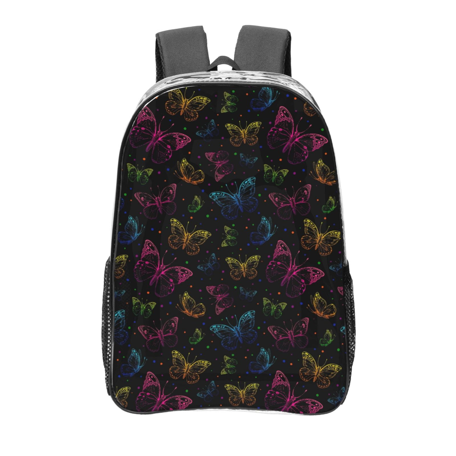 Susaid Butterfly Print Clear Backpack See Through Transparent Plastic ...