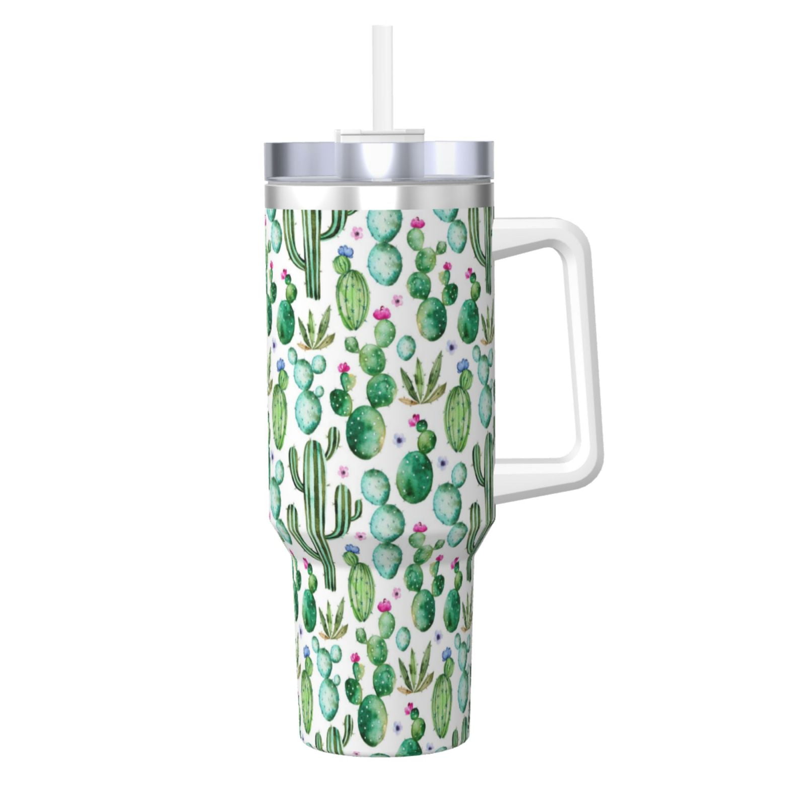 Susaid Cactus Plants1 Print Indoor Outdoor Straw Lid 40oz Ice Bully ...