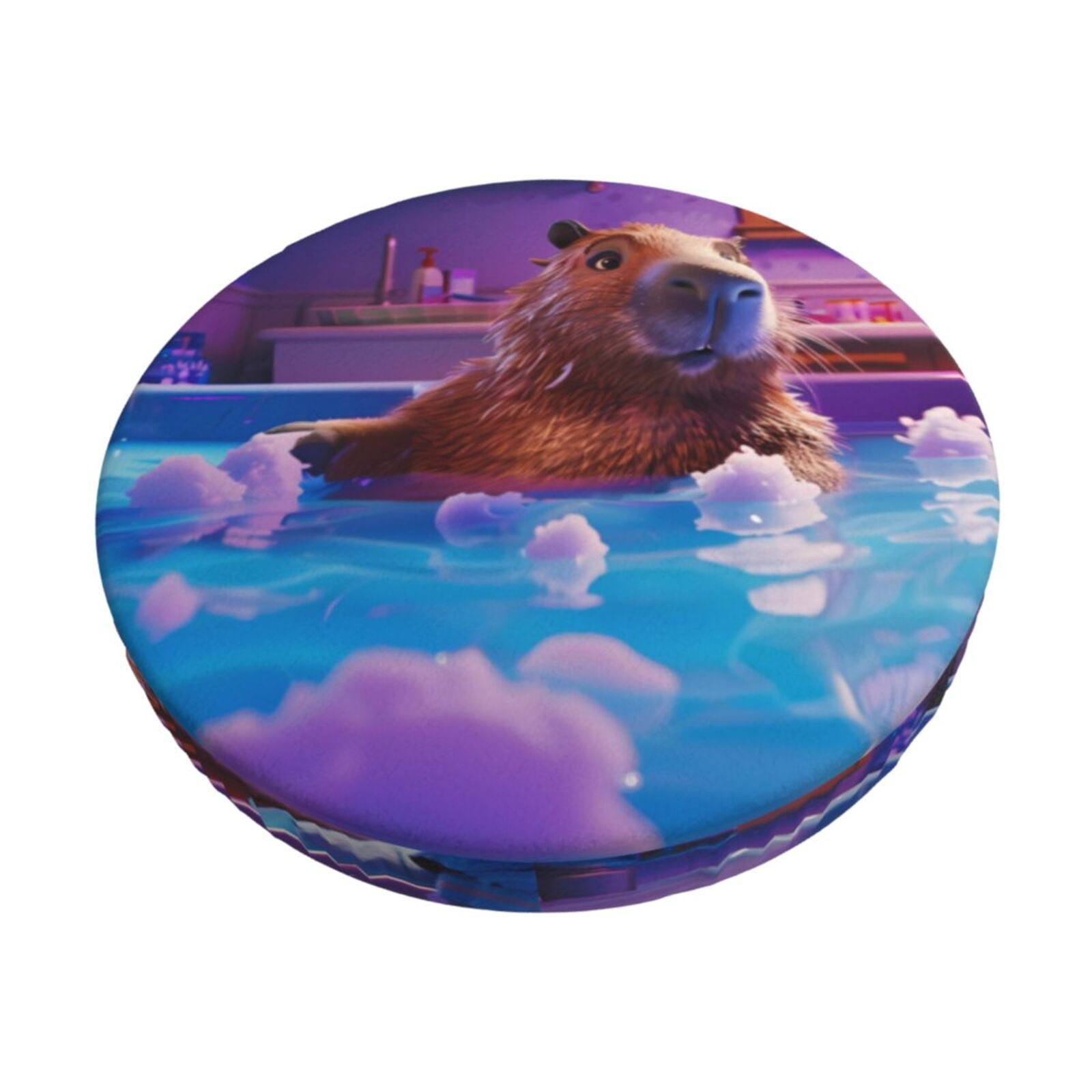 Susaid Capybara Bathtub Fun Print Elastic Bar Stool Cover Personalized ...