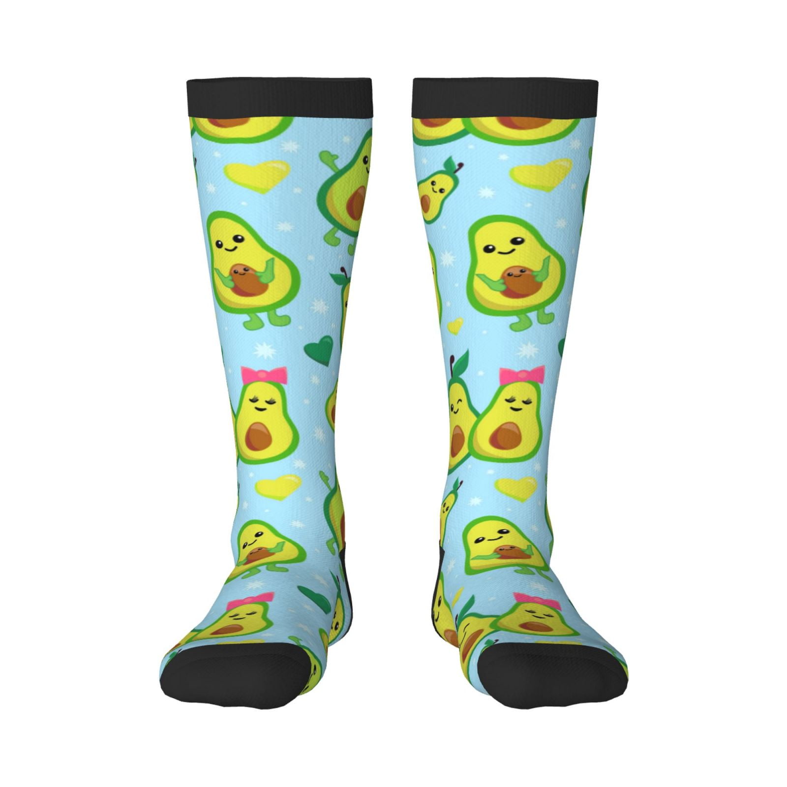 Susaid Cartoon Avocado Print Thermal Winter Socks for Men and Women ...