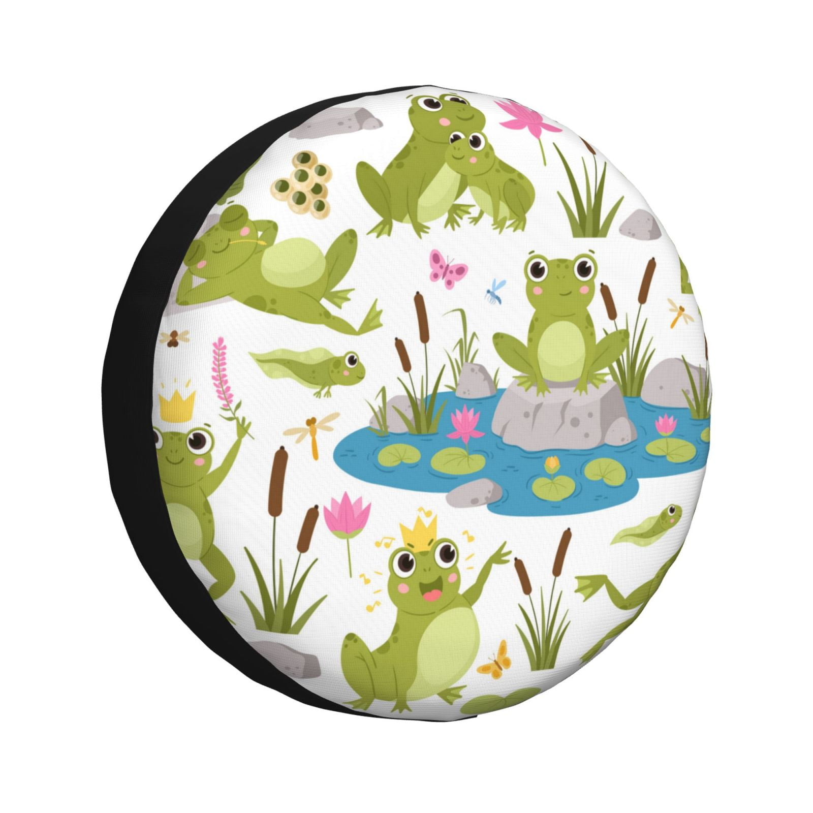 Susaid Cartoon Frogs Print Water Proof Spare Tire Cover Wheel Tire Dust ...
