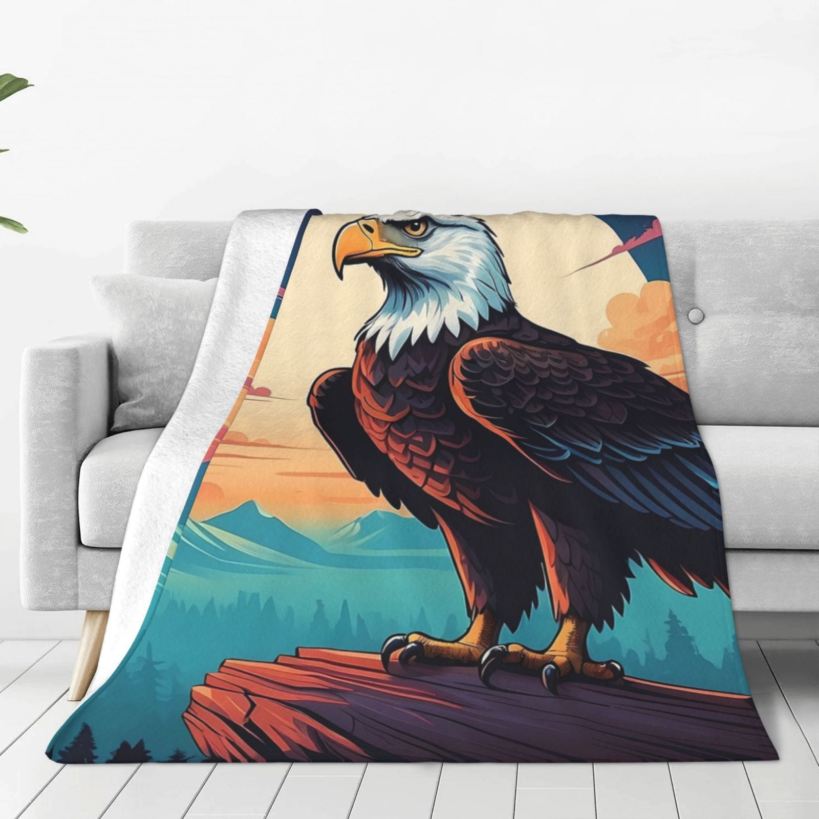 Susaid Cartoon Iceberg Bald Eagle Print Microfiber Cleaning Cloth ...