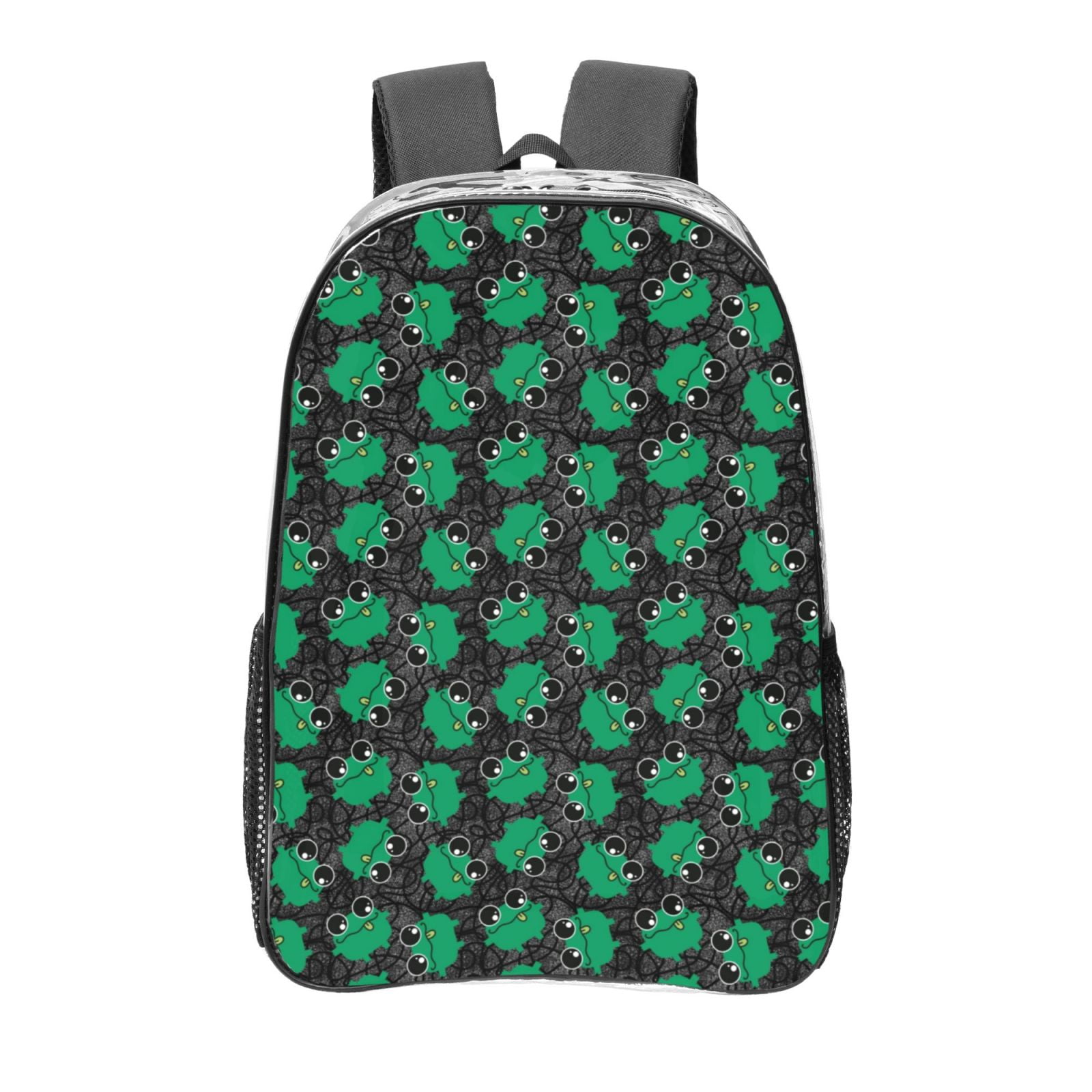 Susaid Cartoon Kawaii Frogs Print Clear Backpack See Through ...