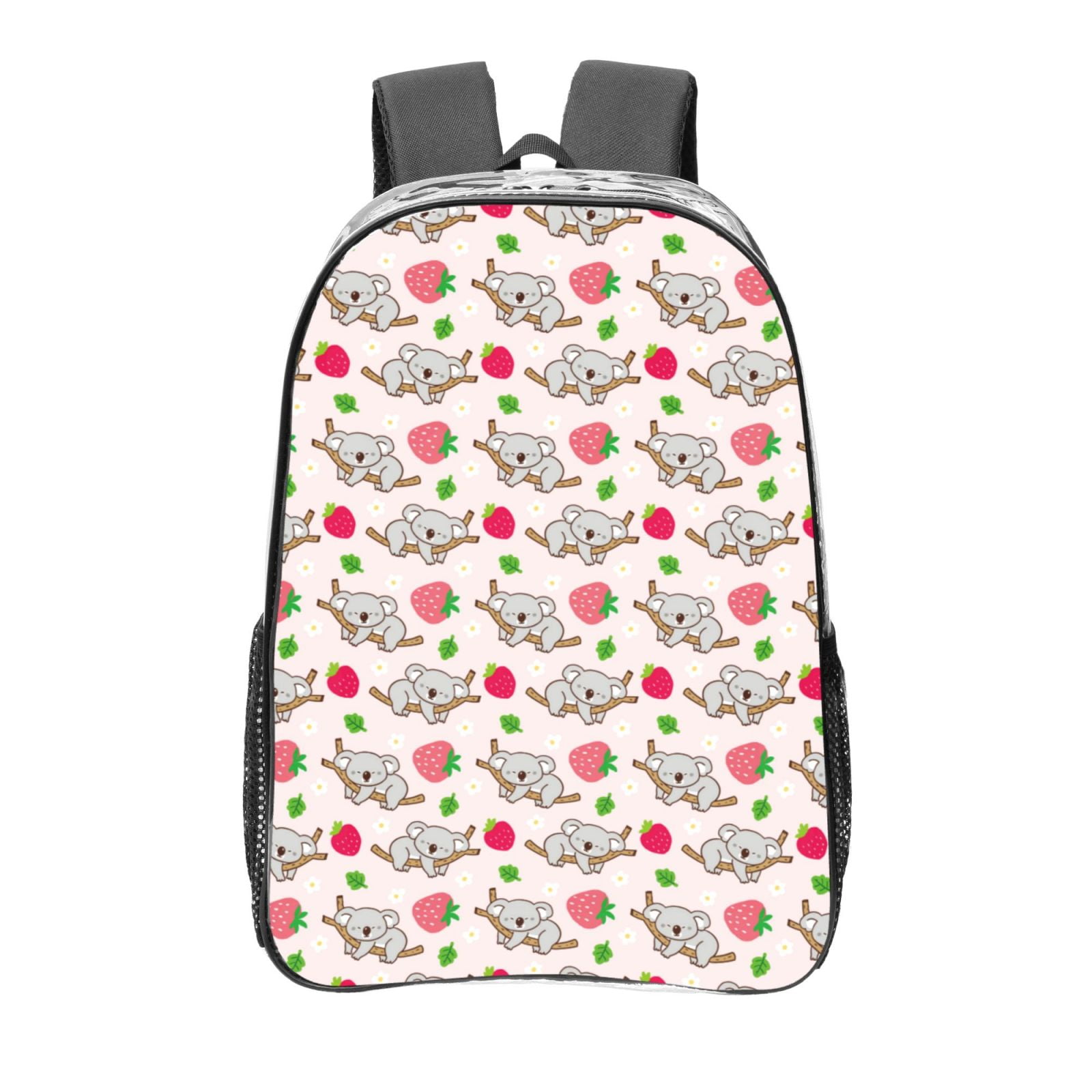 Susaid Cartoon Koala Bear Print Clear Backpack See Through Transparent ...