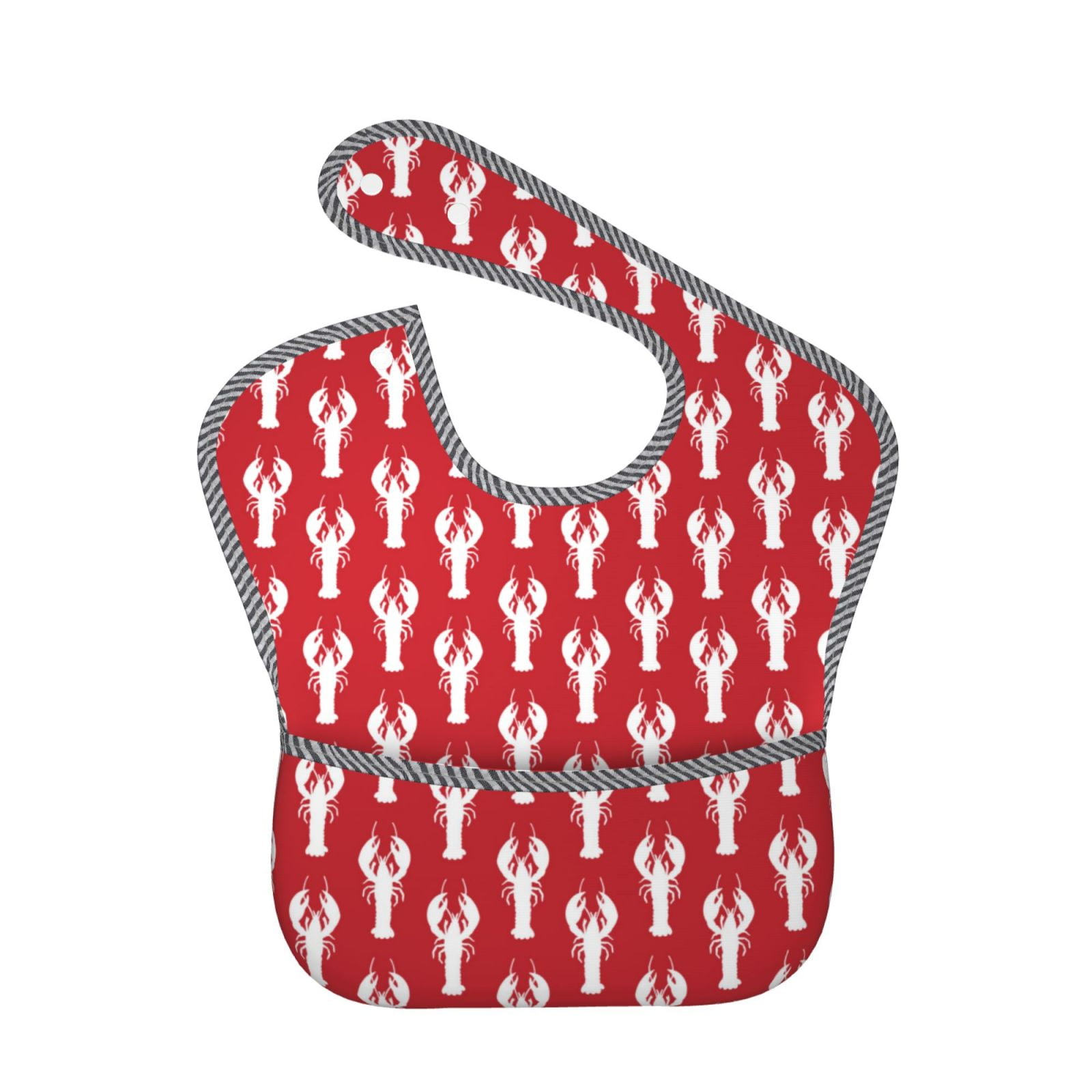 Susaid Cartoon Lobster Print Bibs for Babies Toddlers Adjustable ...