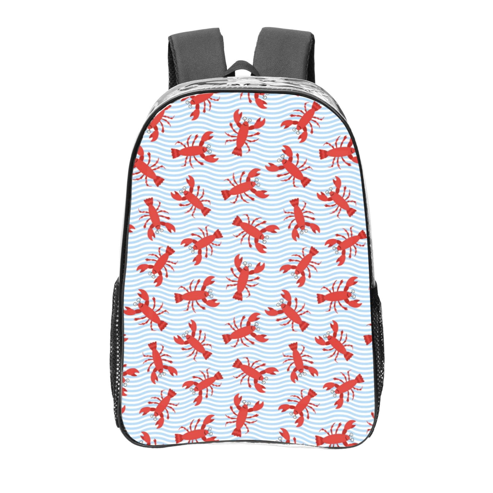 Susaid Cartoon Lobsters 1 Print Clear Backpack See Through Transparent ...