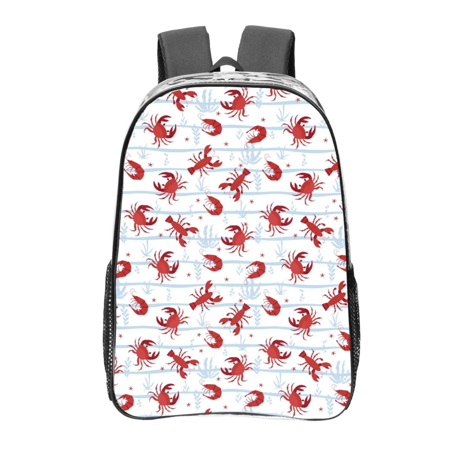 Susaid Cartoon Lobsters Print Clear Backpack See Through Transparent ...