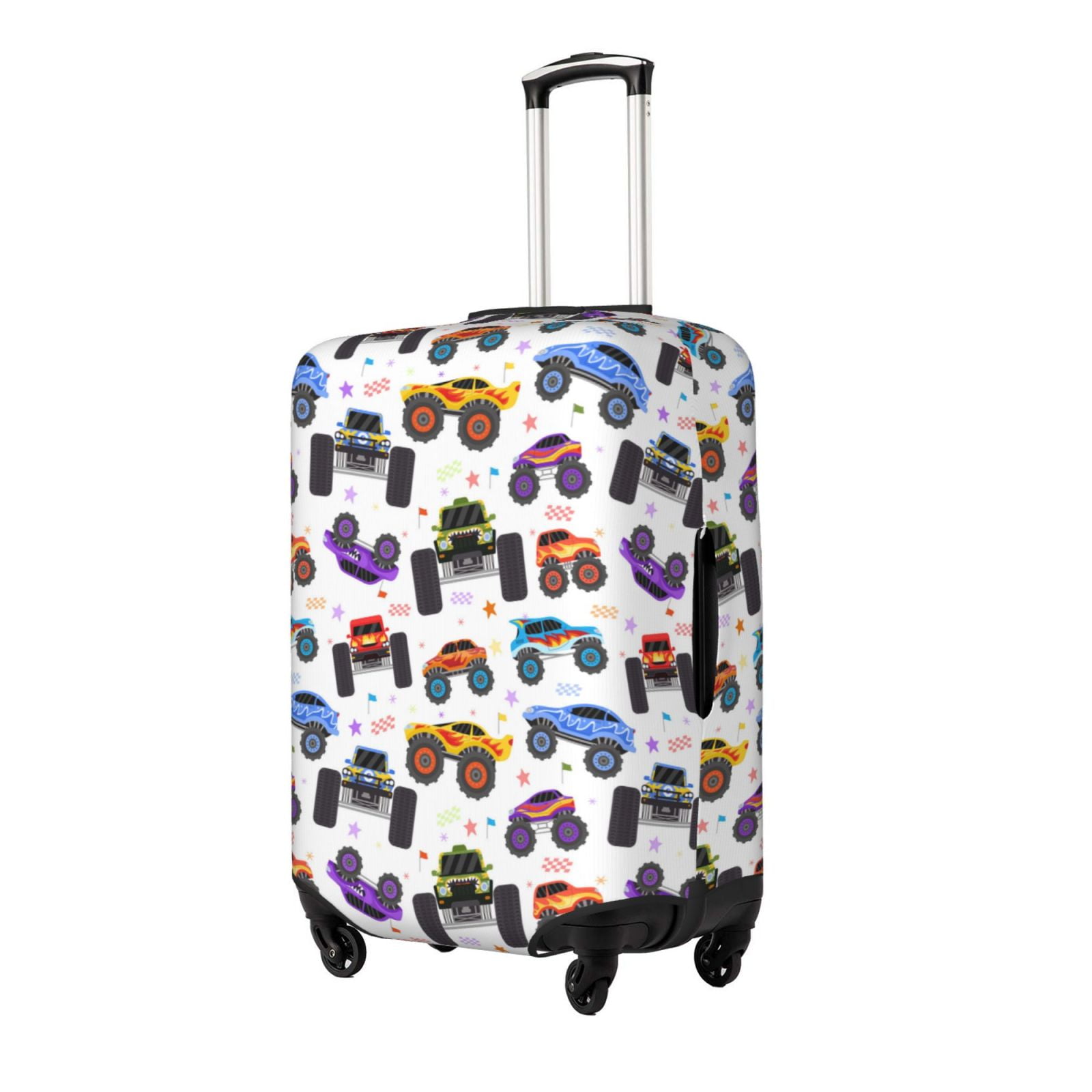 Susaid Cartoon Monster Trucks1 Print Elastic Washable Suitcase Cover ...