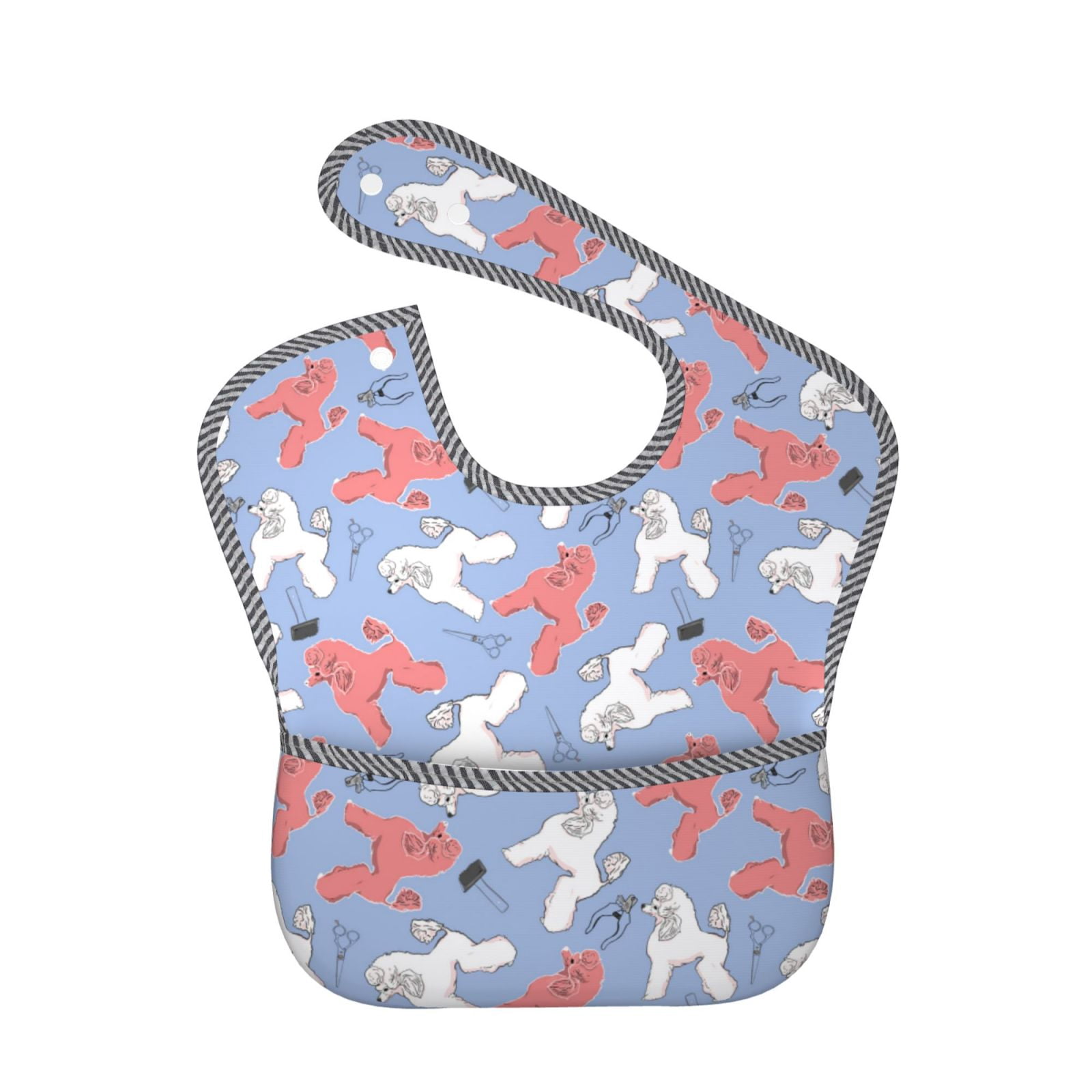 Susaid Cartoon Poodle Dog Print Bibs for Babies Toddlers Adjustable ...