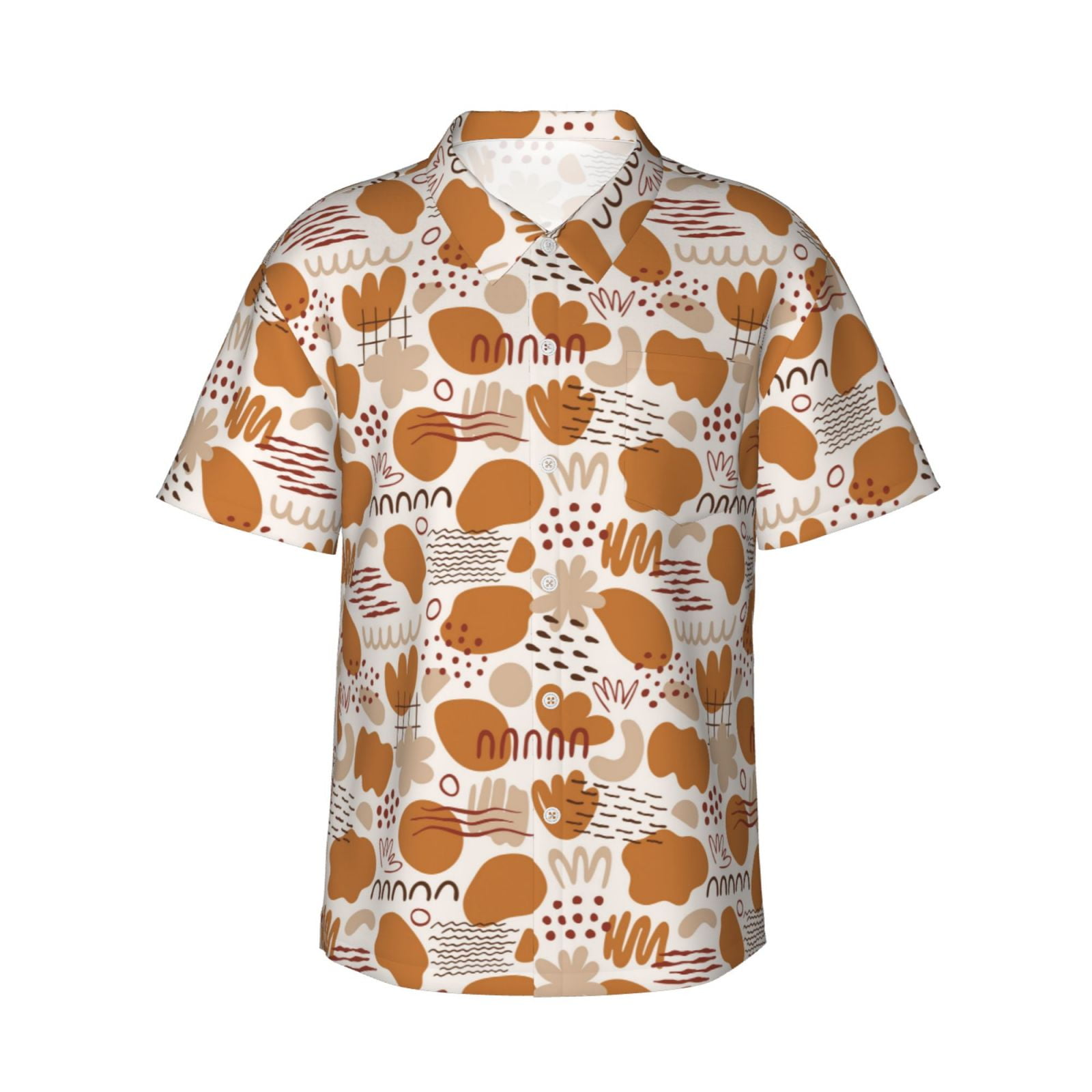 Susaid Cartoon Print Short Sleeve Shirts Button Down Casual Shirts ...