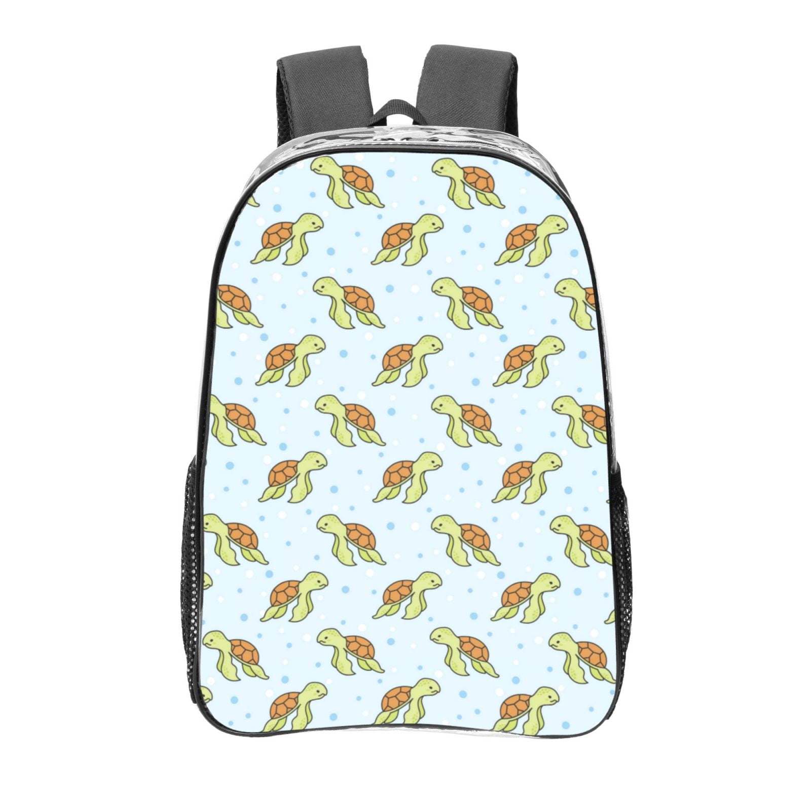 Susaid Cartoon Sea Turtle Print Clear Backpack See Through Transparent ...