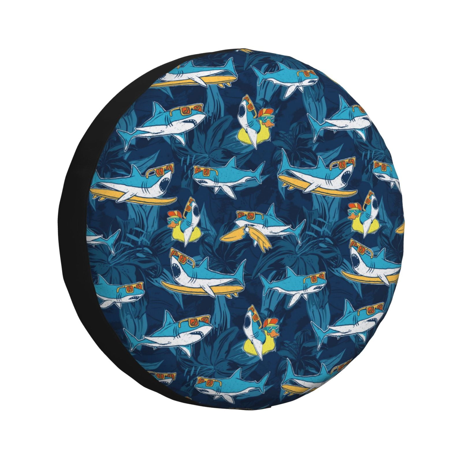 Susaid Cartoon Surfer Sharks Print Tire Covers,Waterproof Anti-UV Snow ...