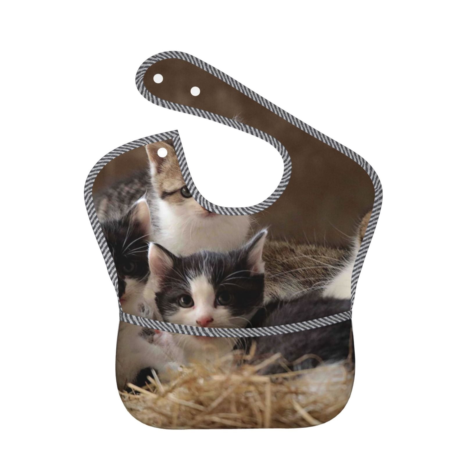 Susaid Cat Family Print Bibs for Babies Toddlers Adjustable Waterproof ...