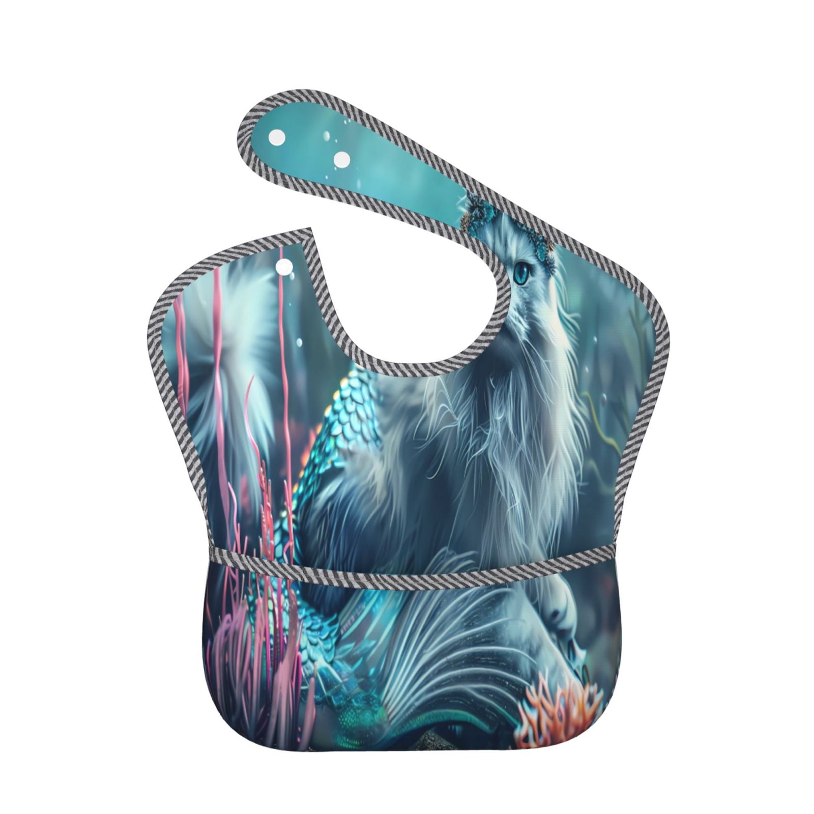Susaid Cat Underwater Fantasy Print Bibs for Babies Toddlers Adjustable ...