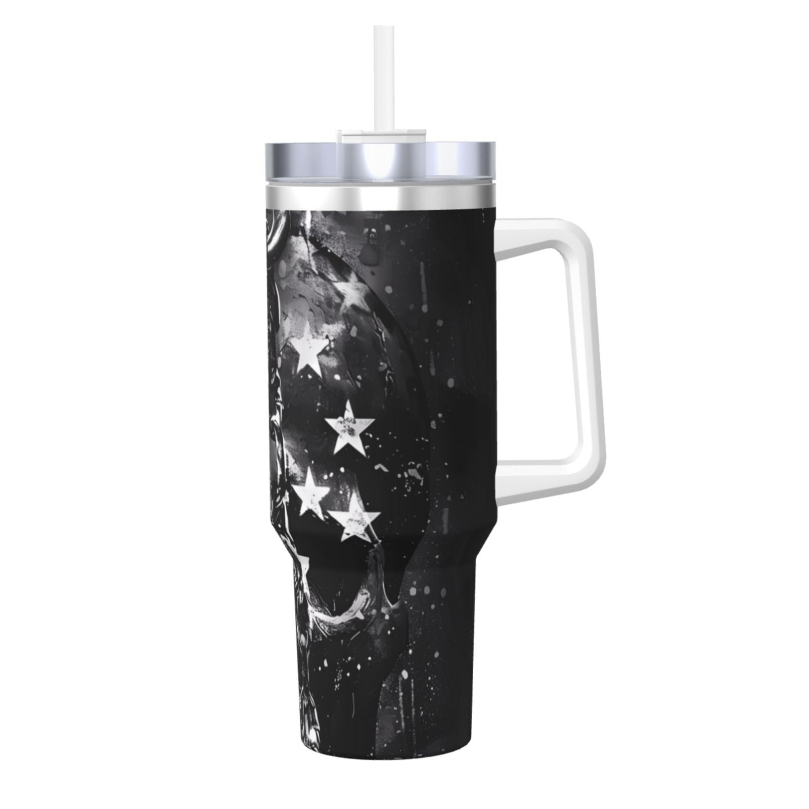 Susaid Chained Skull Artwork Print Indoor Outdoor Straw Lid 40oz Ice ...