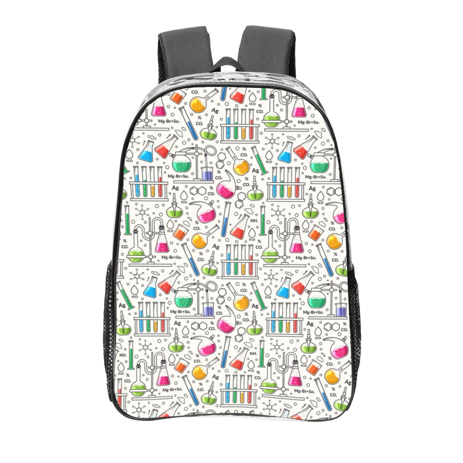 Susaid Chemical Flasks And Test Tubes Print Clear Backpack See Through ...