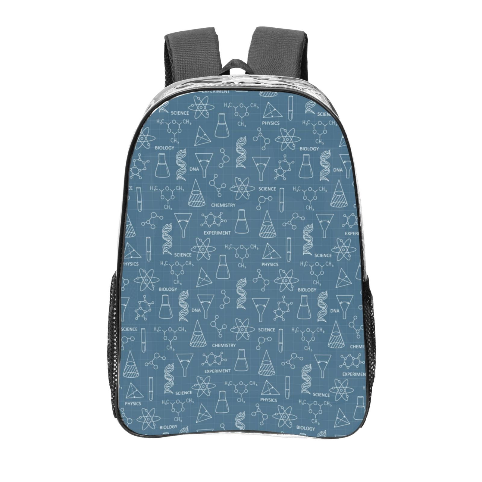 Susaid Chemical Formulas And Objects Print Clear Backpack See Through ...