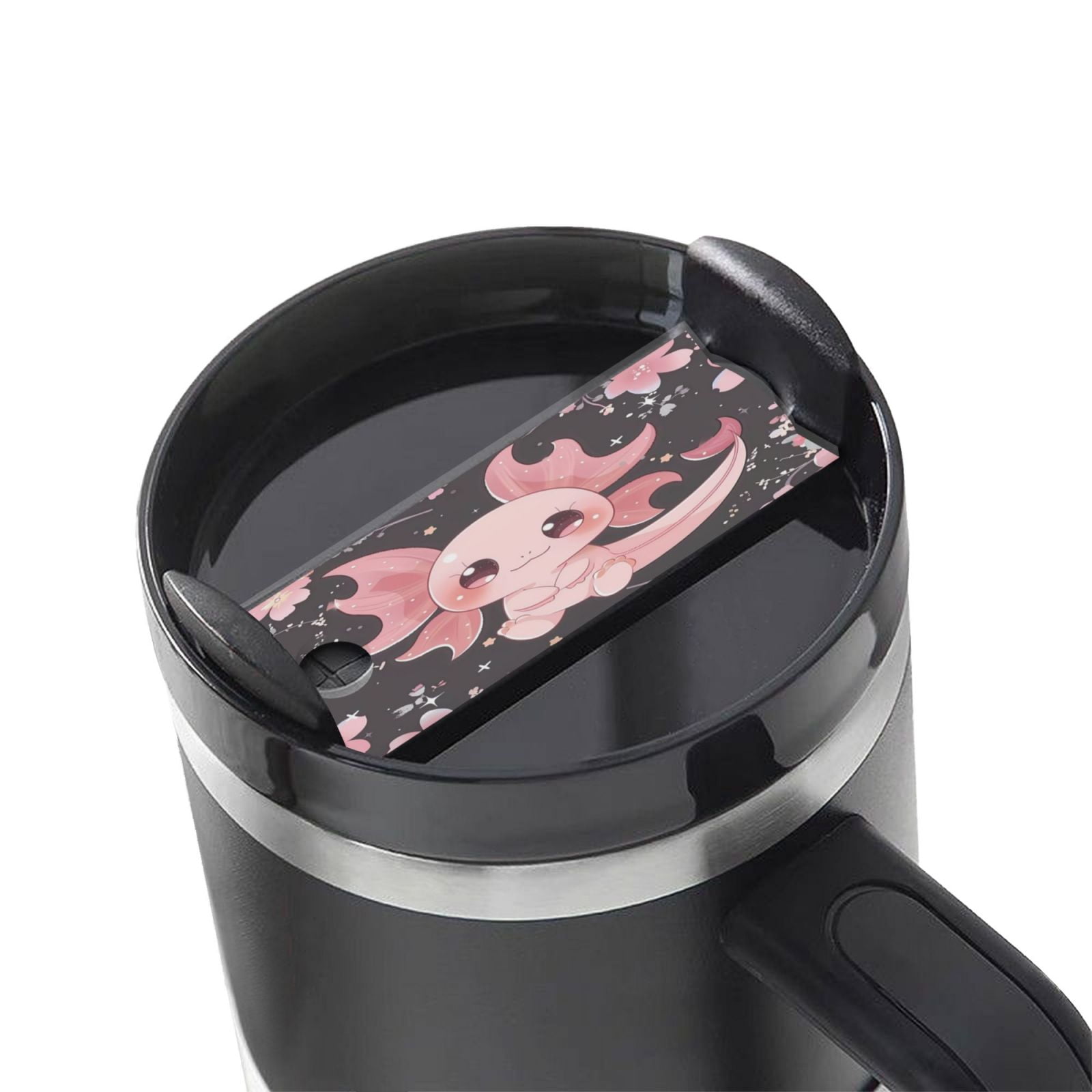 Susaid Chibi Axolotl Sakura Fantasy Print Name Plates Acrylic Lid ...