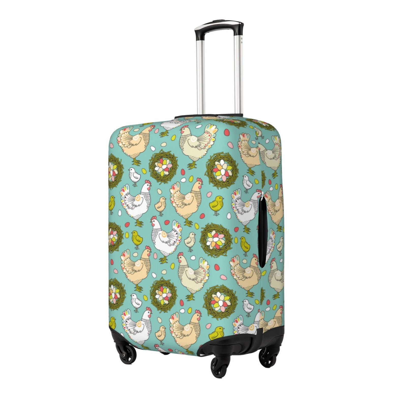 Susaid Chicken Laying Eggs Print Elastic Washable Suitcase Cover with ...