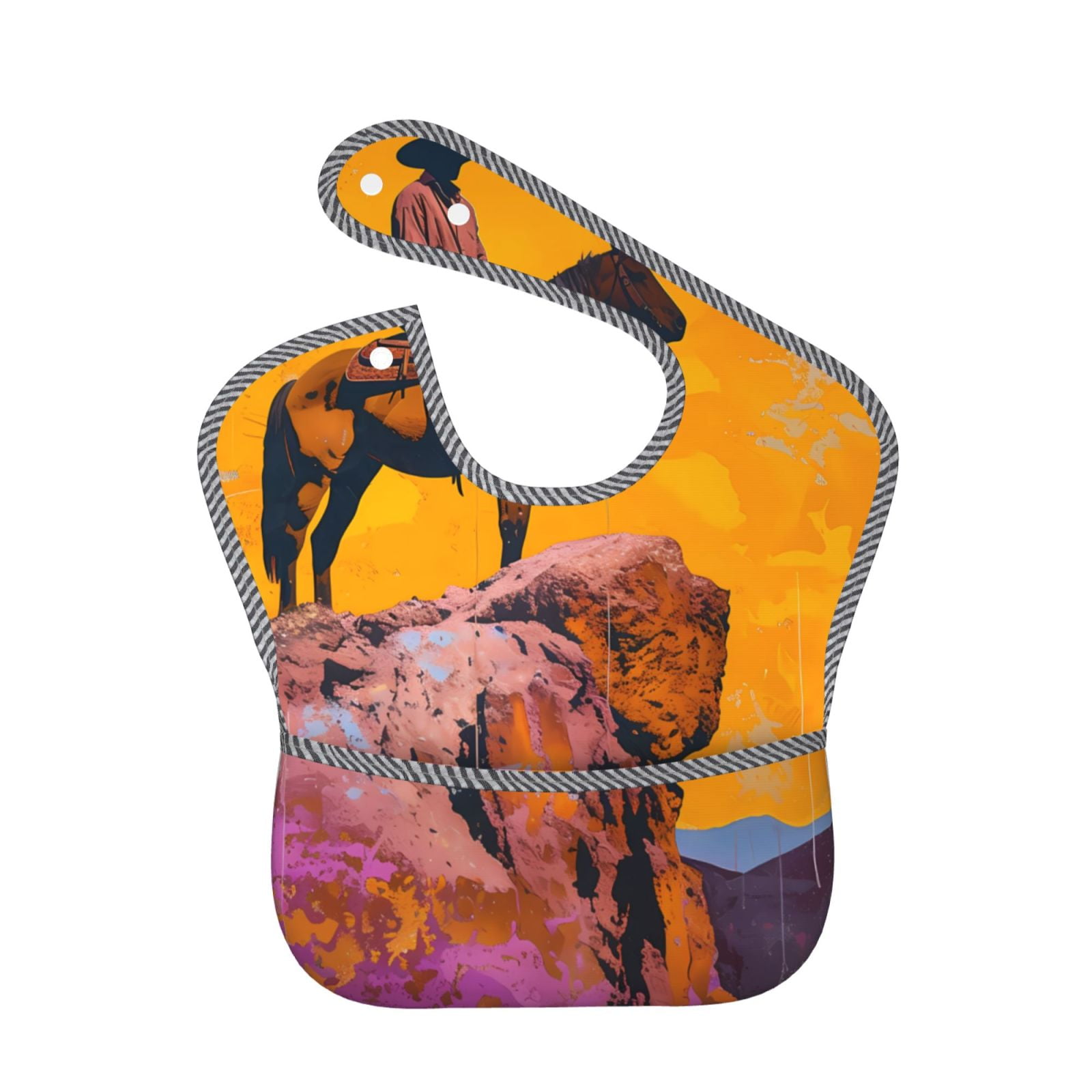 Susaid Cliff Western Cowboy Print Bibs for Babies Toddlers Adjustable ...