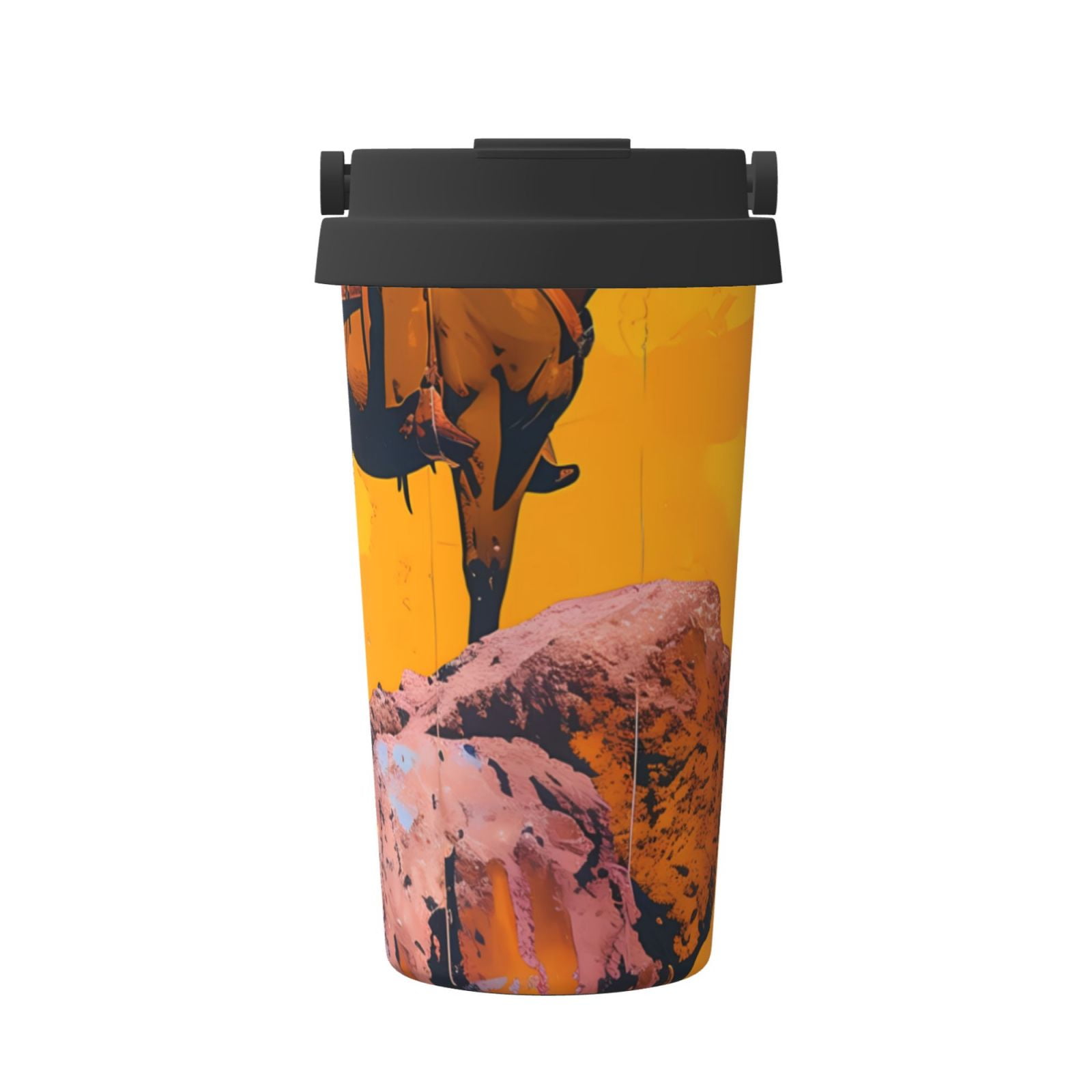 Susaid Cliff Western Cowboy Print Coffee Travel Mug, Insulated Coffee ...