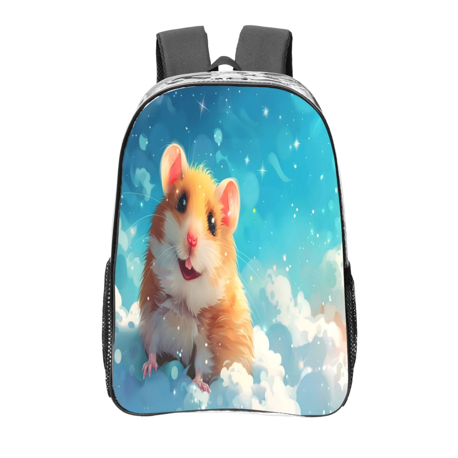Susaid Cloud Cute Hamster Print Clear Backpack See Through Transparent ...