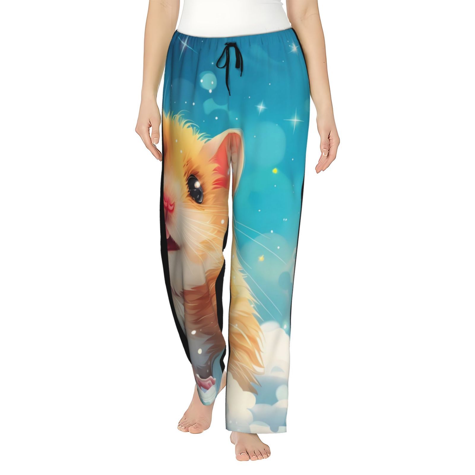 Susaid Cloud Cute Hamster Print Women Relaxing Pajama Pants Comfy Pj ...
