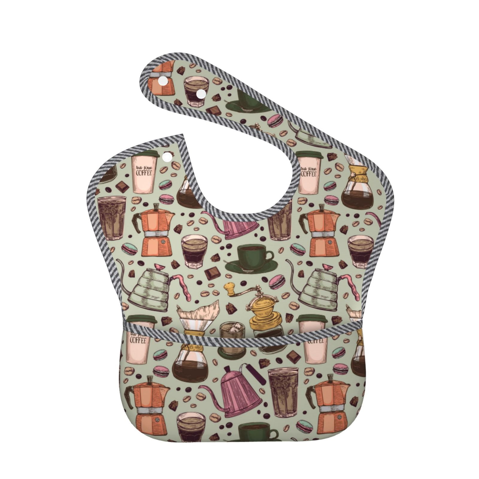 Susaid Coffee pots cup Print Bibs for Babies Toddlers Adjustable ...