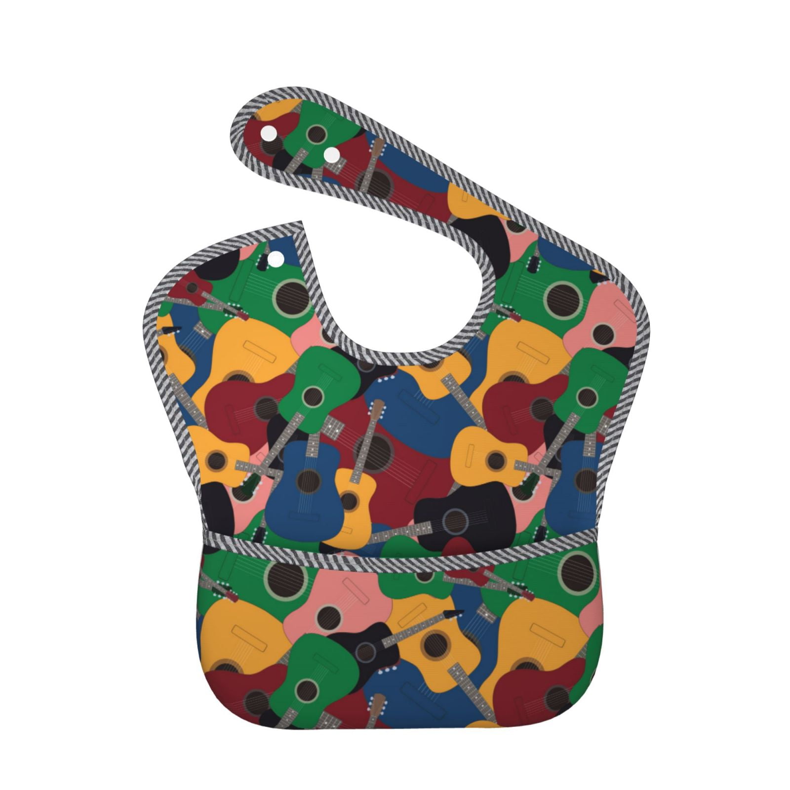 Susaid Colored Guitars Print Bibs for Babies Toddlers Adjustable ...