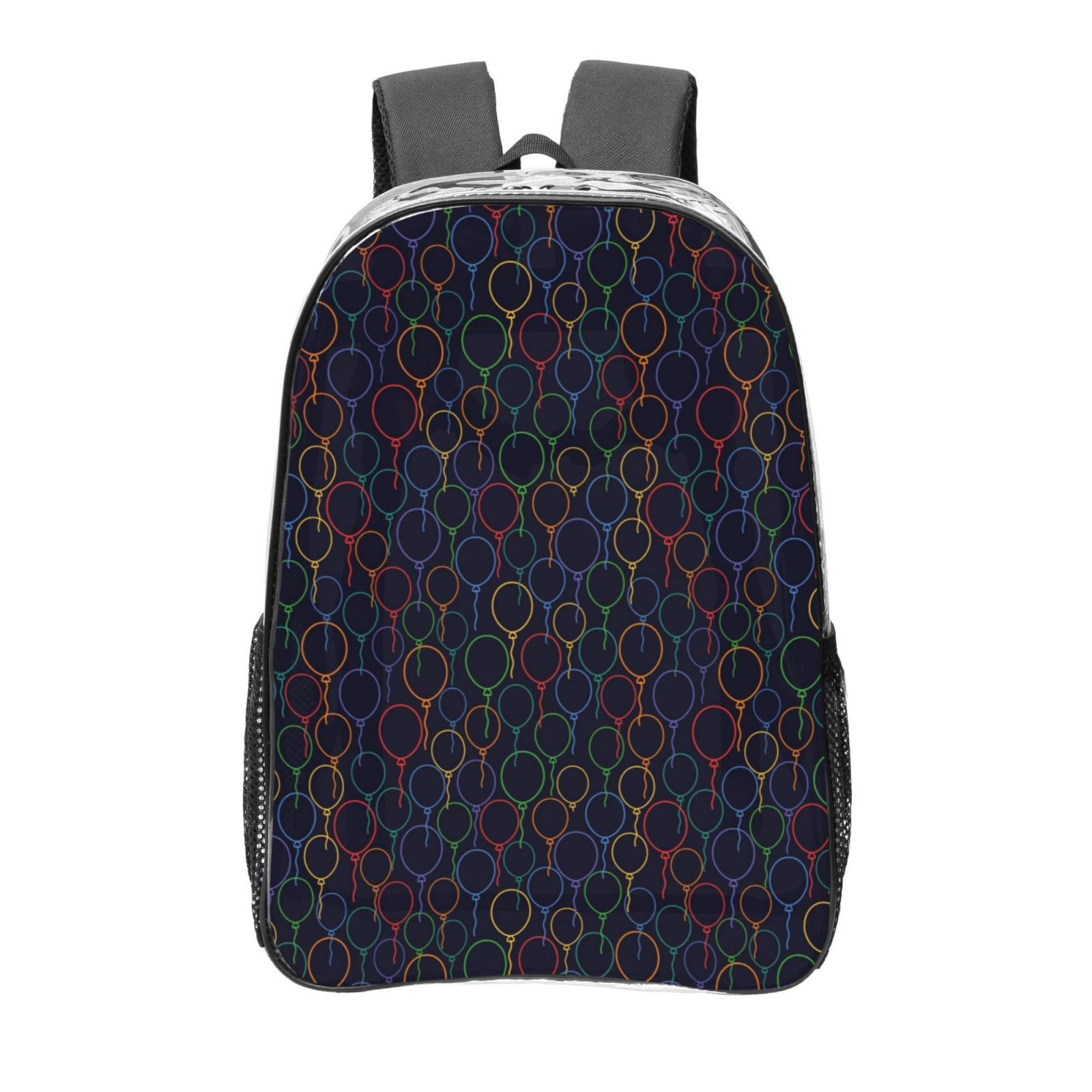 Susaid Colorful Balloons Print Clear Backpack See Through Transparent ...