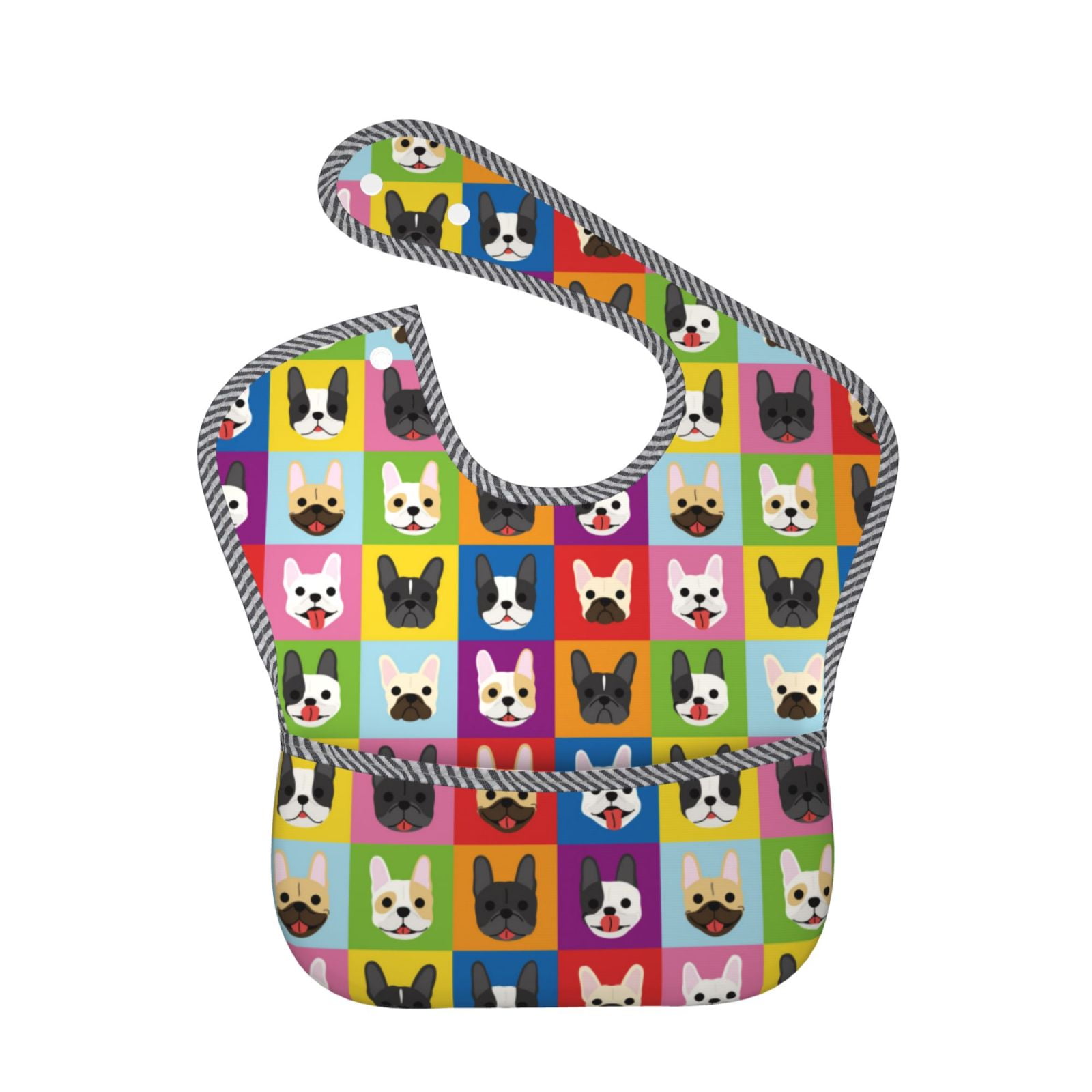 Susaid Colorful Bulldog Print Bibs for Babies Toddlers Adjustable ...