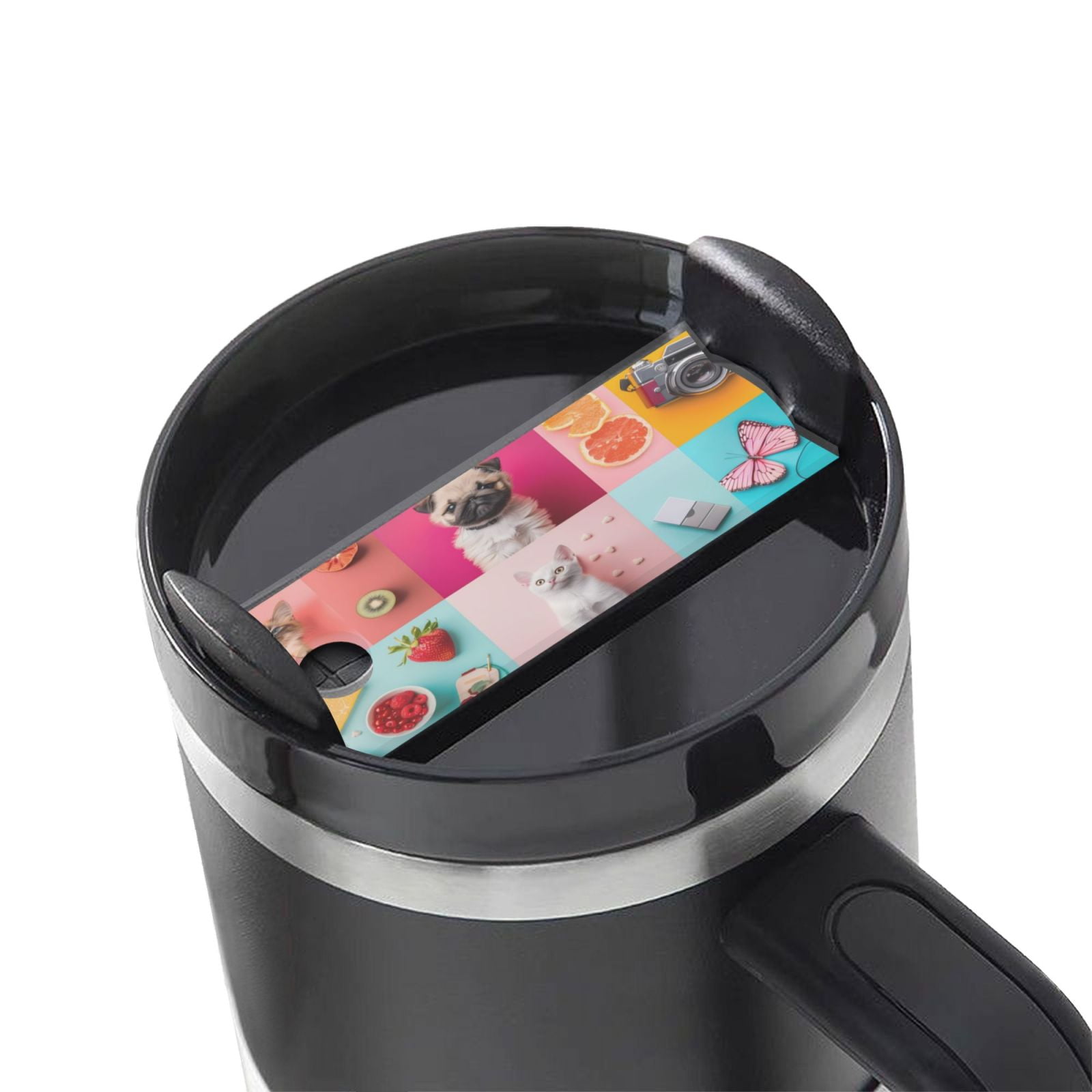 Susaid Colorful Dog Cat Collage Print Name Plates Acrylic Lid Topper ...