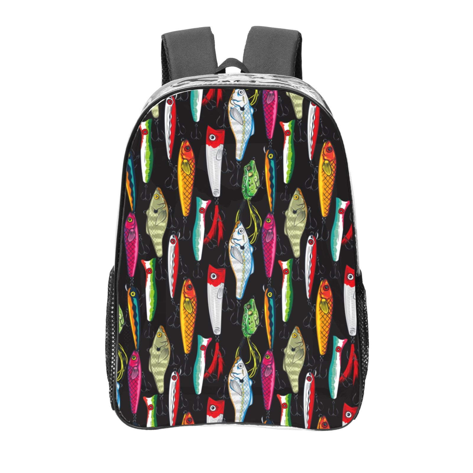 Susaid Colorful Fishing Lures Print Clear Backpack See Through ...