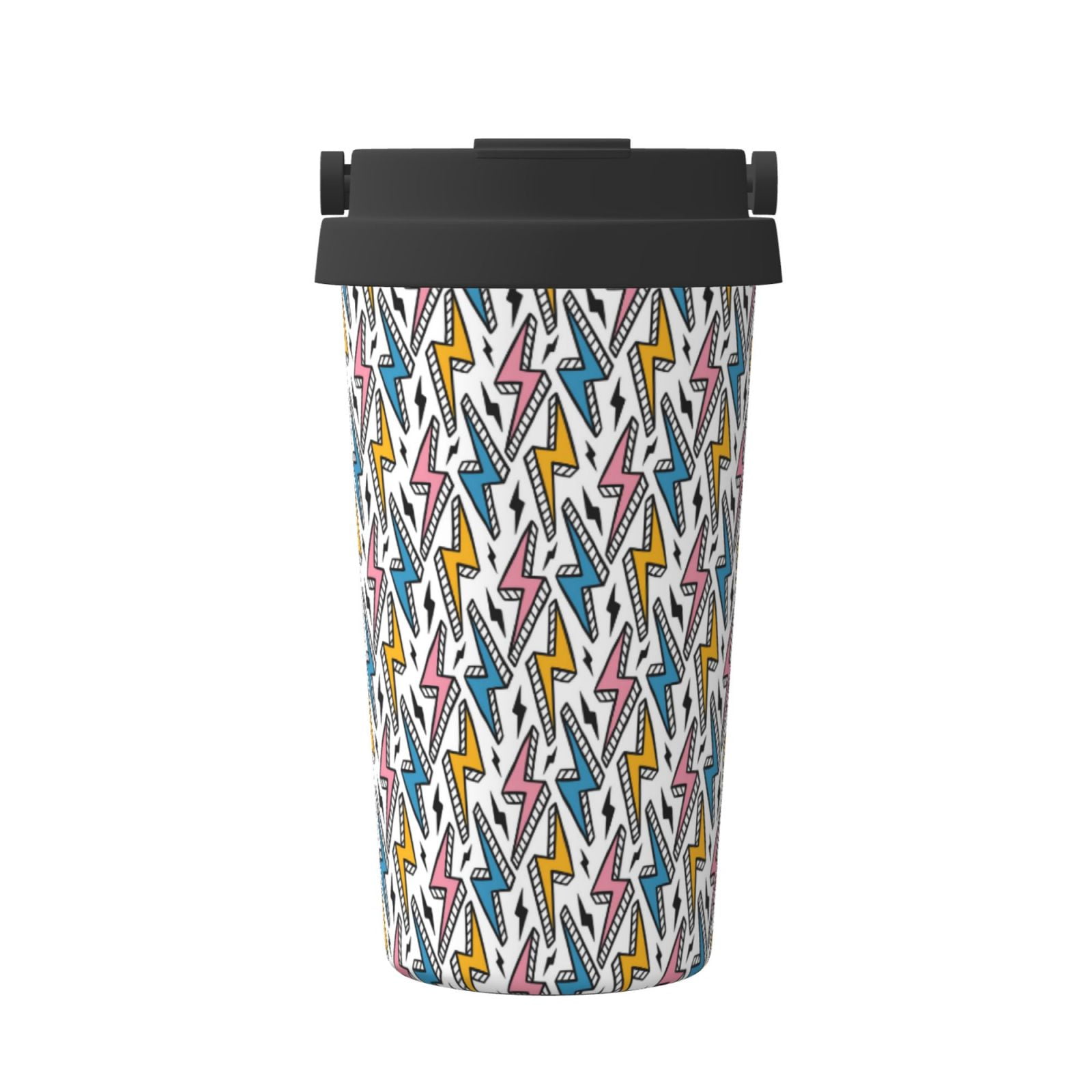 Susaid Colorful Lightning Bolts Print Coffee Travel Mug, Insulated ...