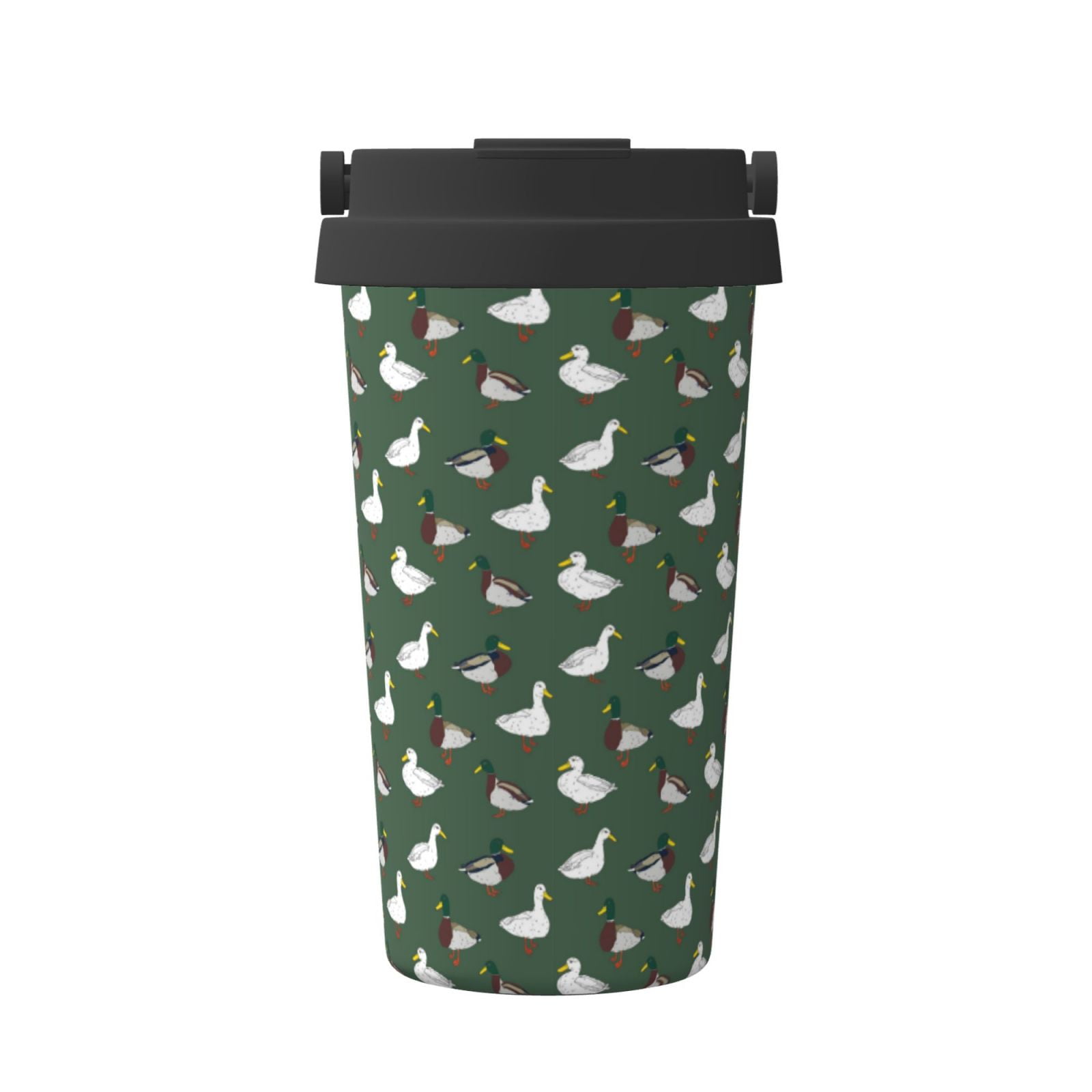 Susaid Colorful Mallard Duck Print Coffee Travel Mug, Insulated Coffee ...