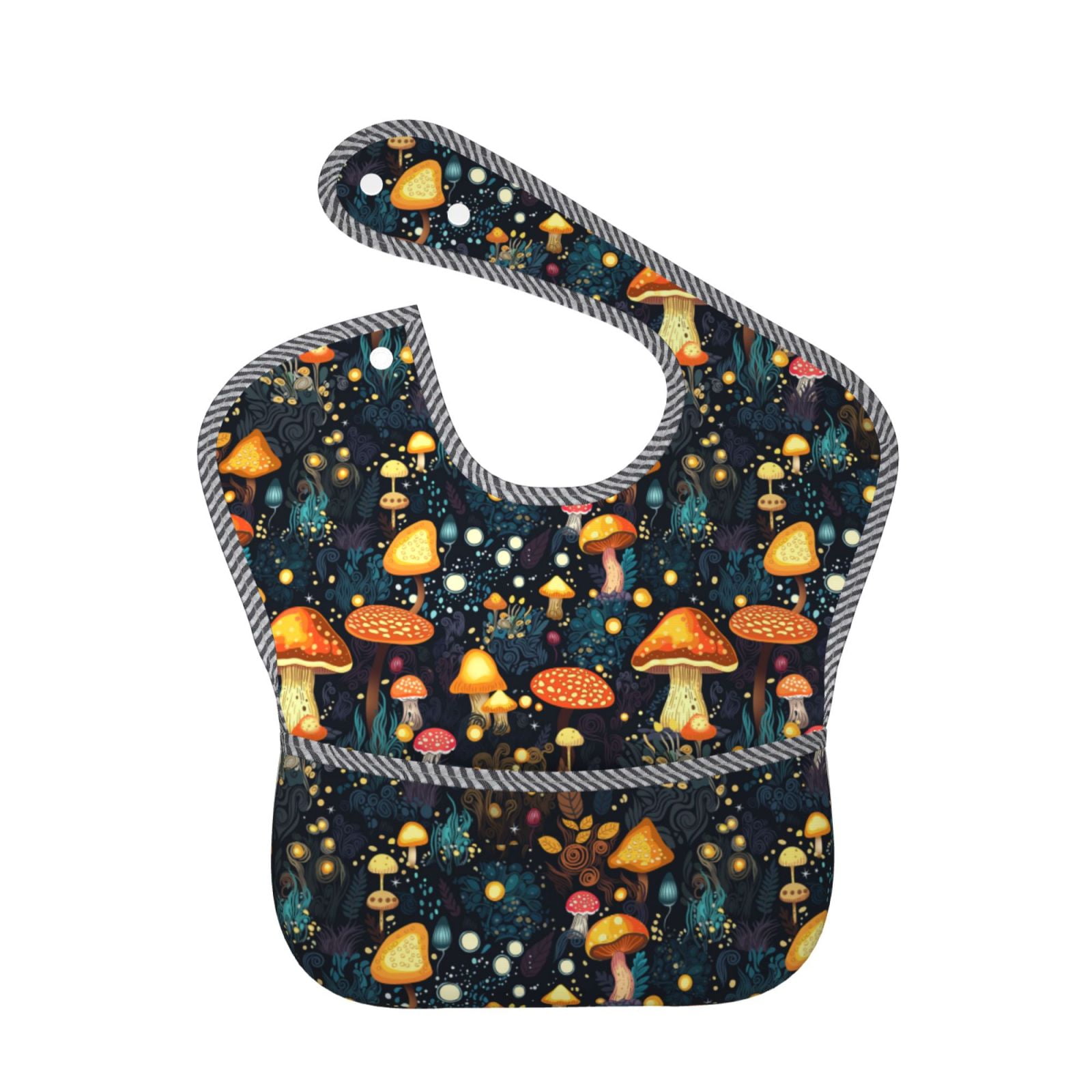 Susaid Colorful Plants Mushroom Print Bibs for Babies Toddlers ...