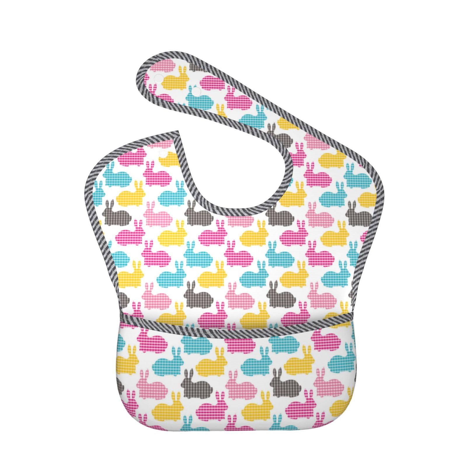 Susaid Colorful Rabbit Print Bibs for Babies Toddlers Adjustable ...
