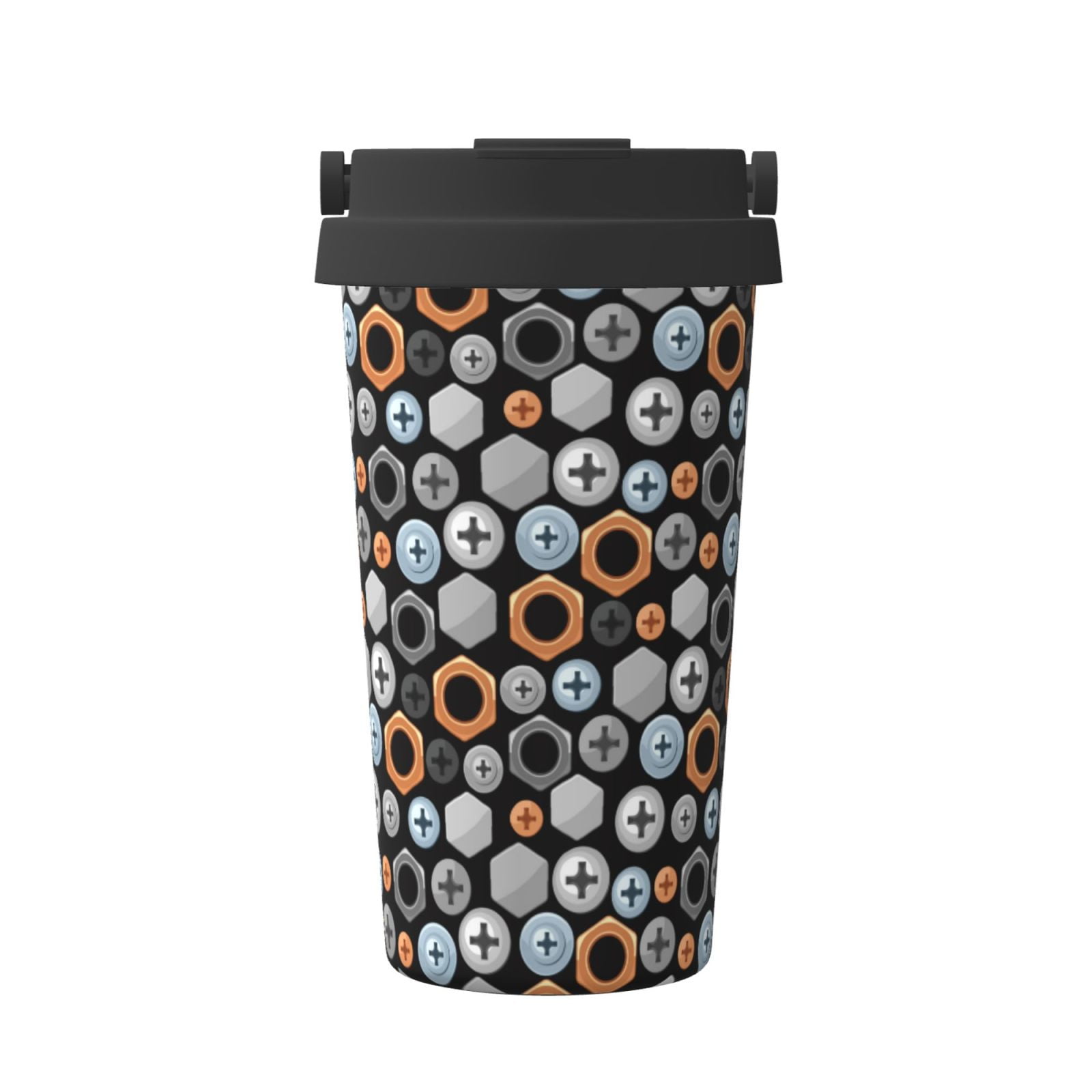 Susaid Colorful Screws Print Coffee Travel Mug, Insulated Coffee Mug ...