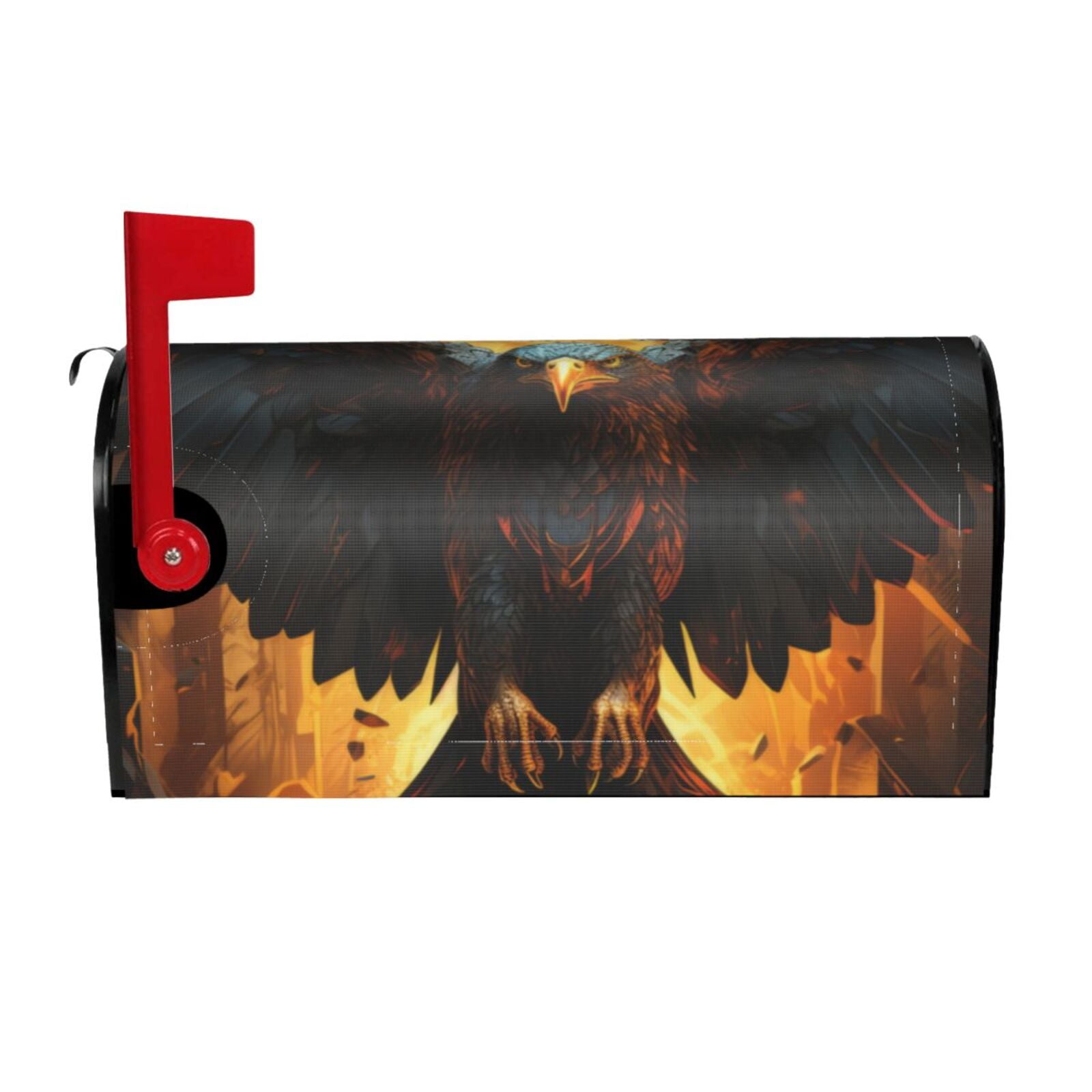 Susaid Cool Black Eagle Print Mailbox Covers,Magnetic Waterproof Oxford ...