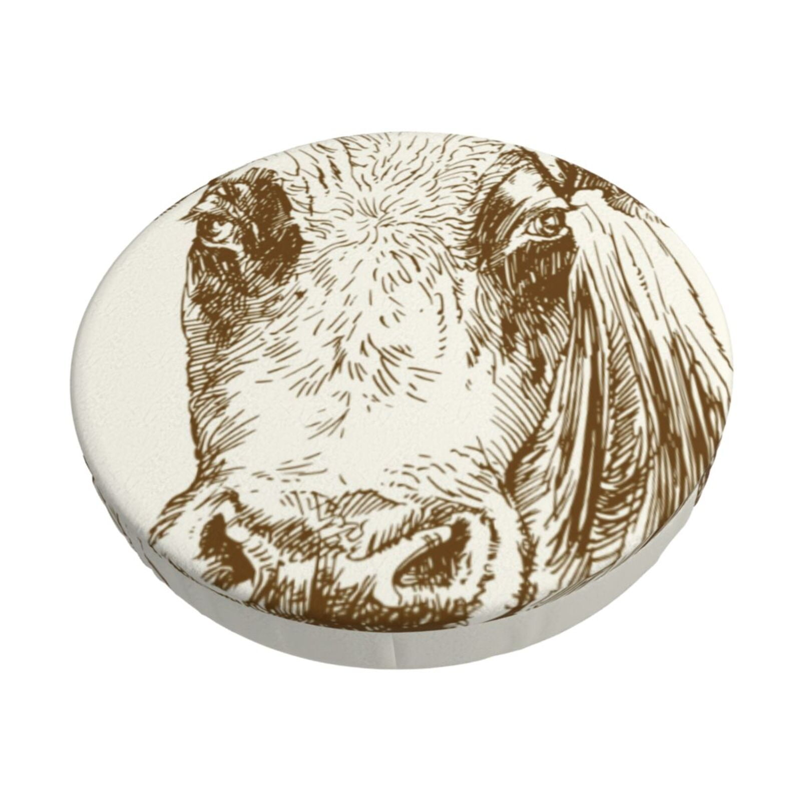 Susaid Cow Print Elastic Bar Stool Cover Personalized Washable Stool ...