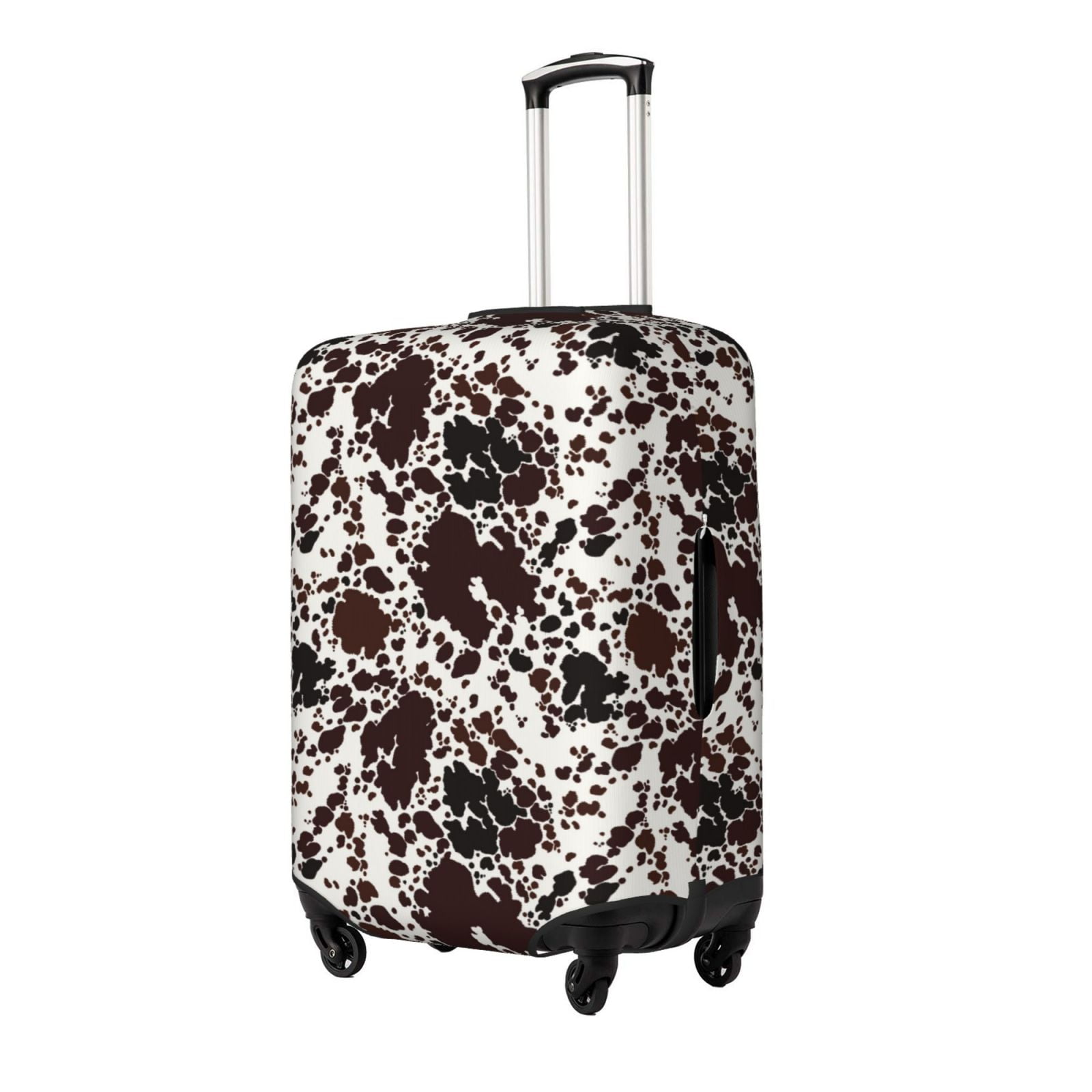 Susaid Cow Skin Print Elastic Washable Suitcase Cover with Hidden ...