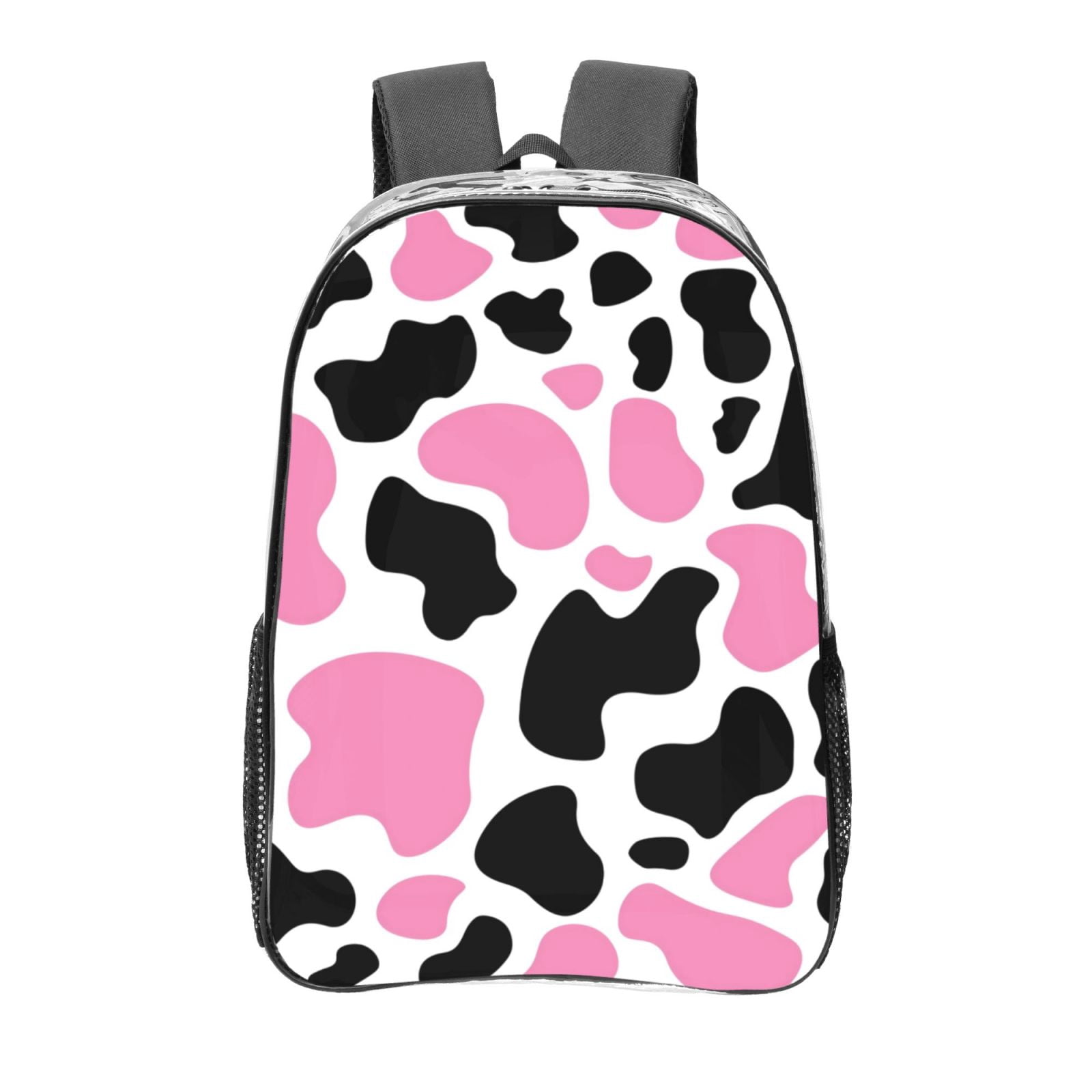 Susaid Cow Spots Print Clear Backpack See Through Transparent Plastic ...