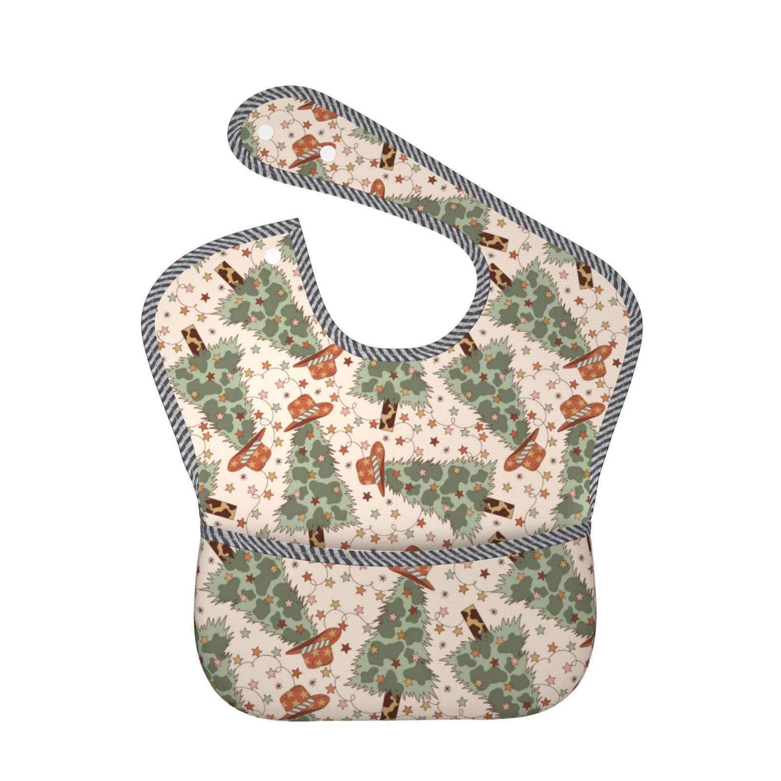Susaid Cowboy Christmas Trees Print Bibs for Babies Toddlers Adjustable ...