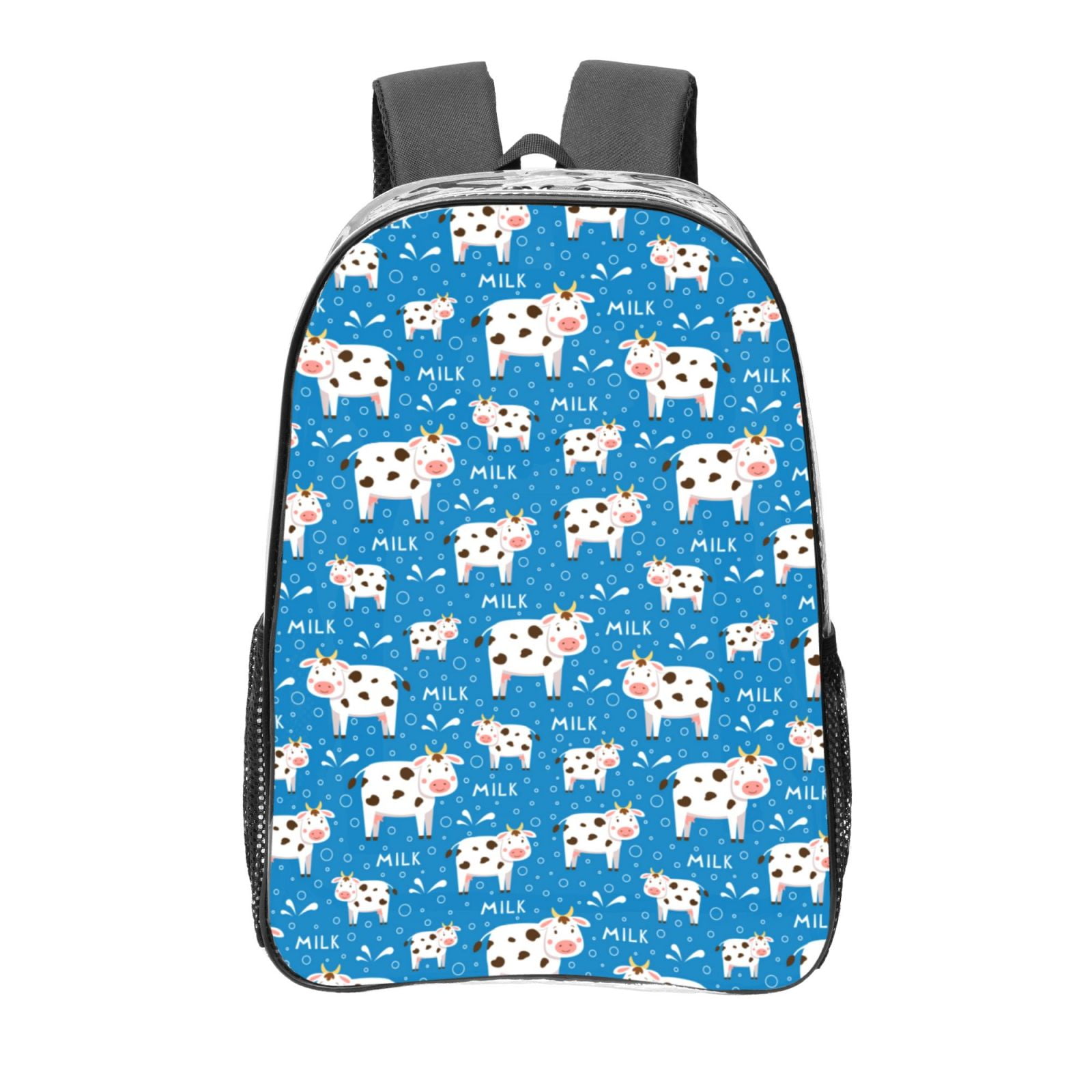Susaid Cows Milk Print Clear Backpack See Through Transparent Plastic ...