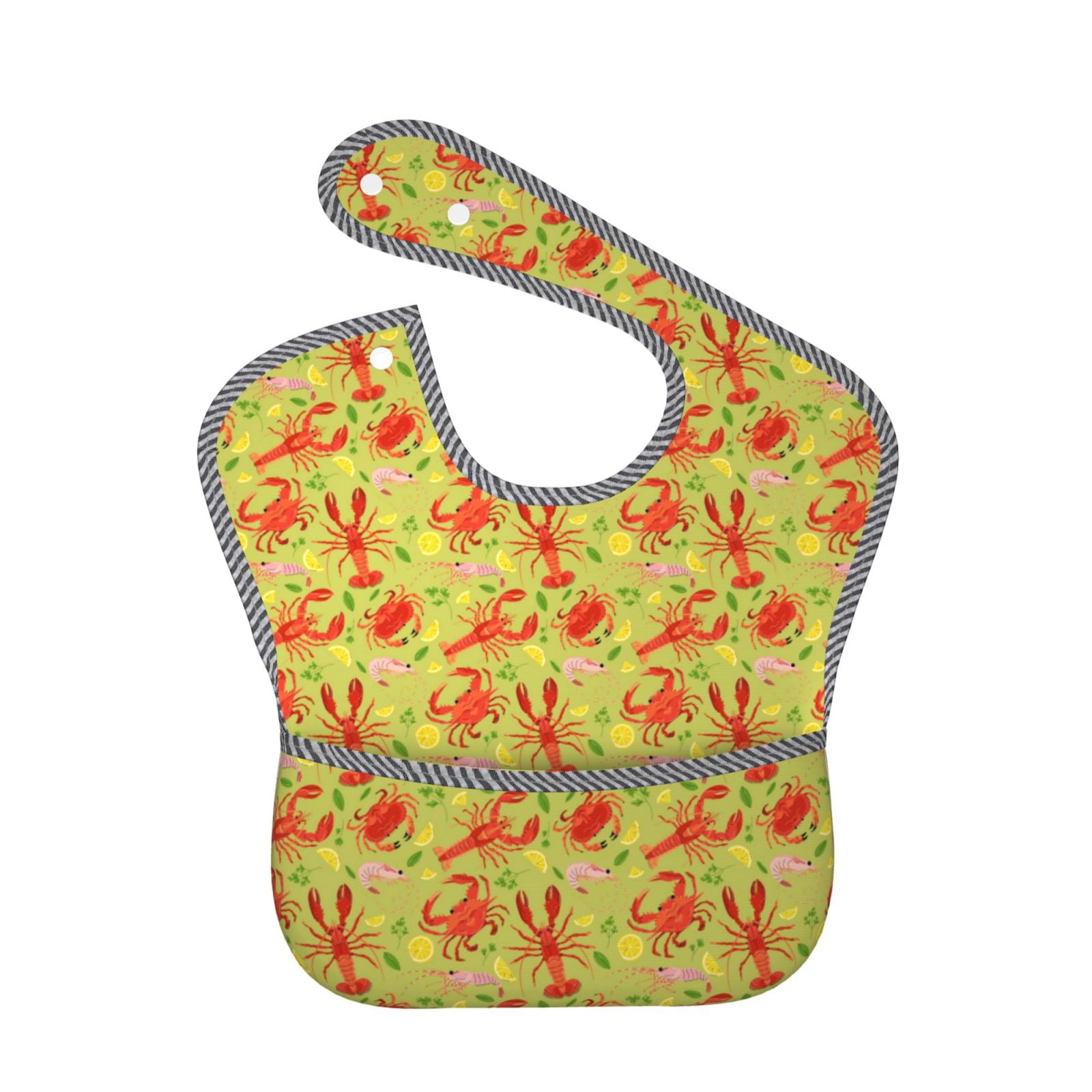 Susaid Crab Lobster Print Bibs for Babies Toddlers Adjustable ...