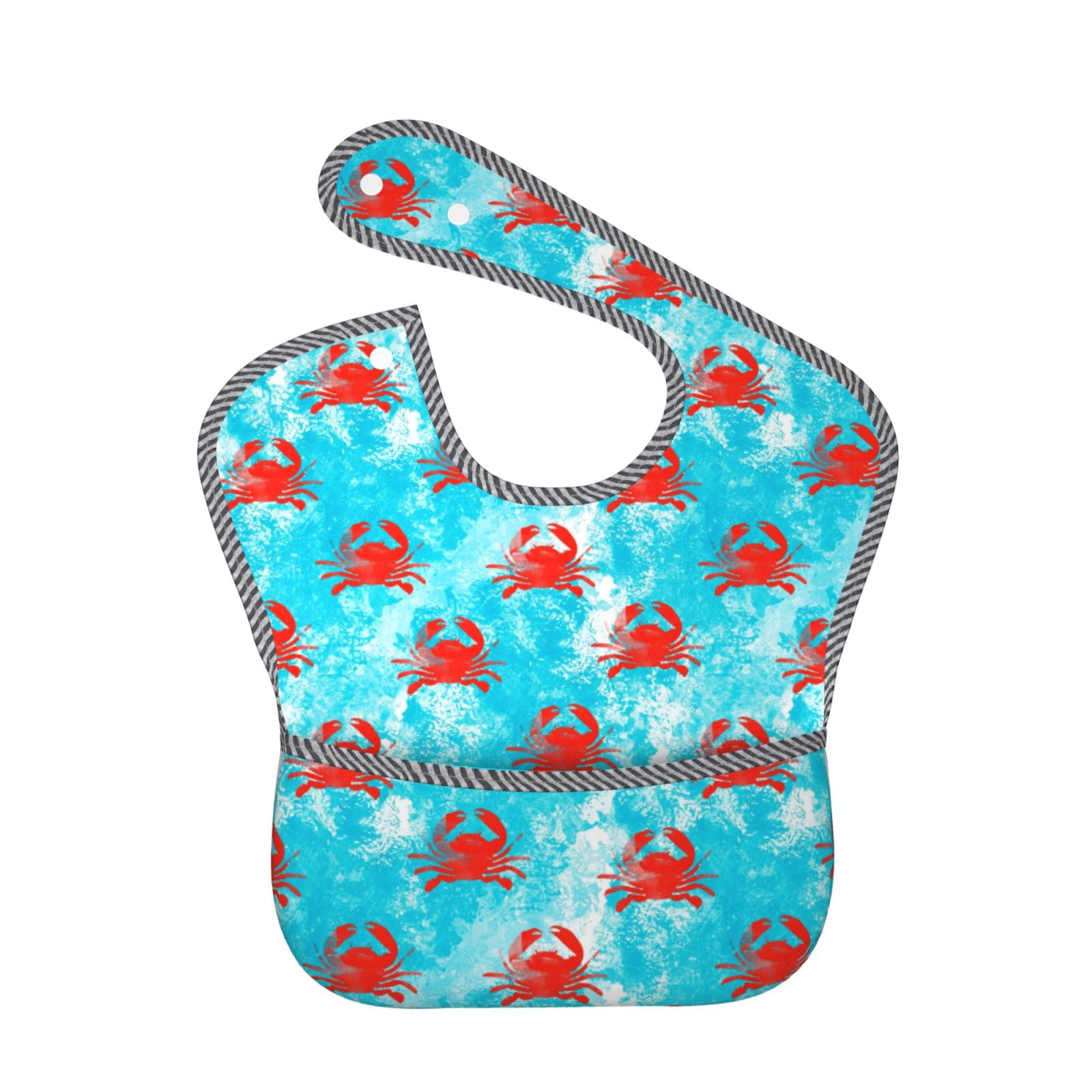 Susaid Crab Swims In The Ocean Print Bibs for Babies Toddlers ...