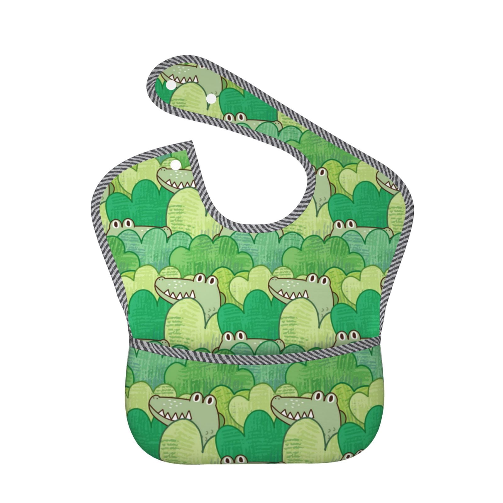 Susaid Crocodile And Bush Print Bibs for Babies Toddlers Adjustable ...