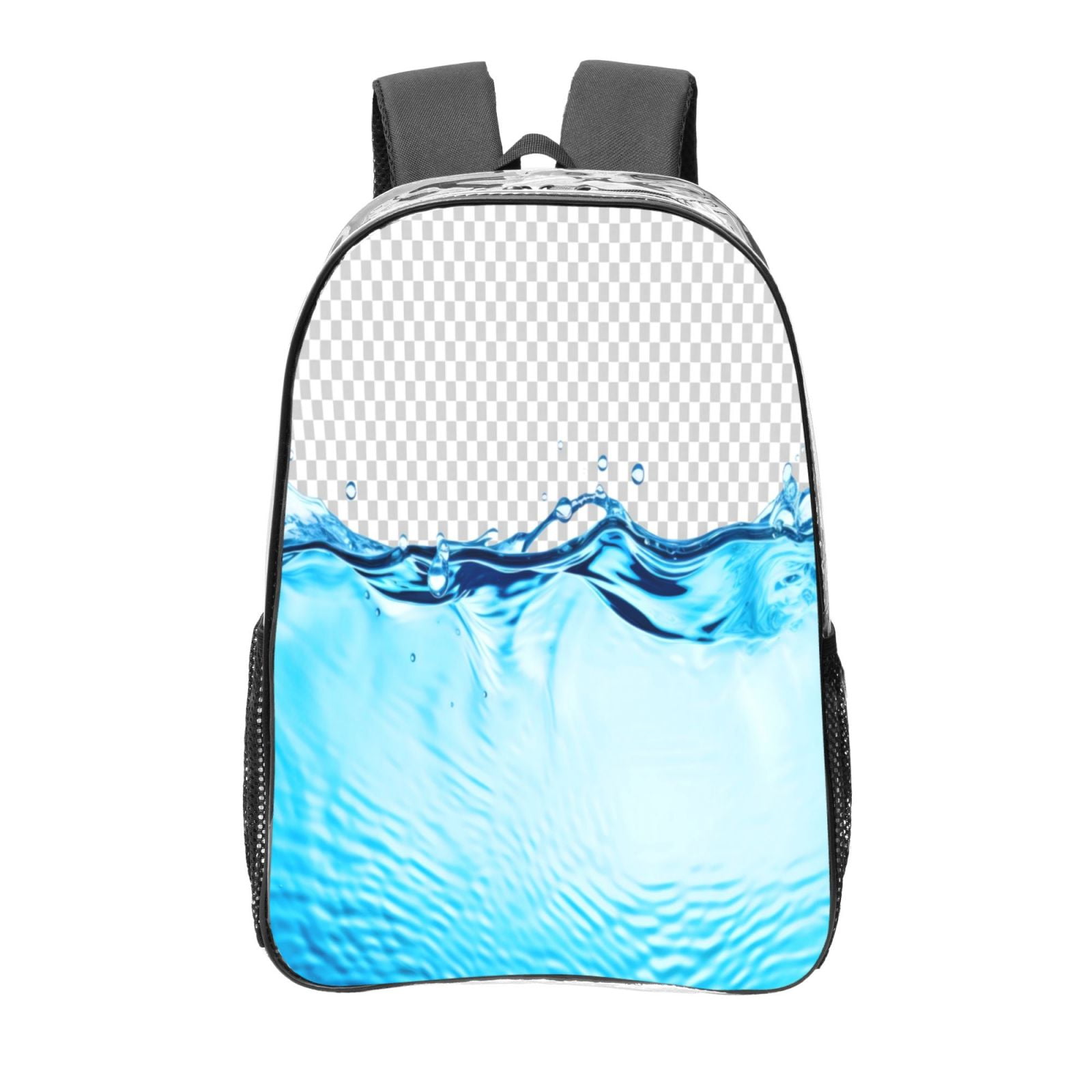 Susaid Crystal Clear Water Splash Print Clear Backpack See Through ...